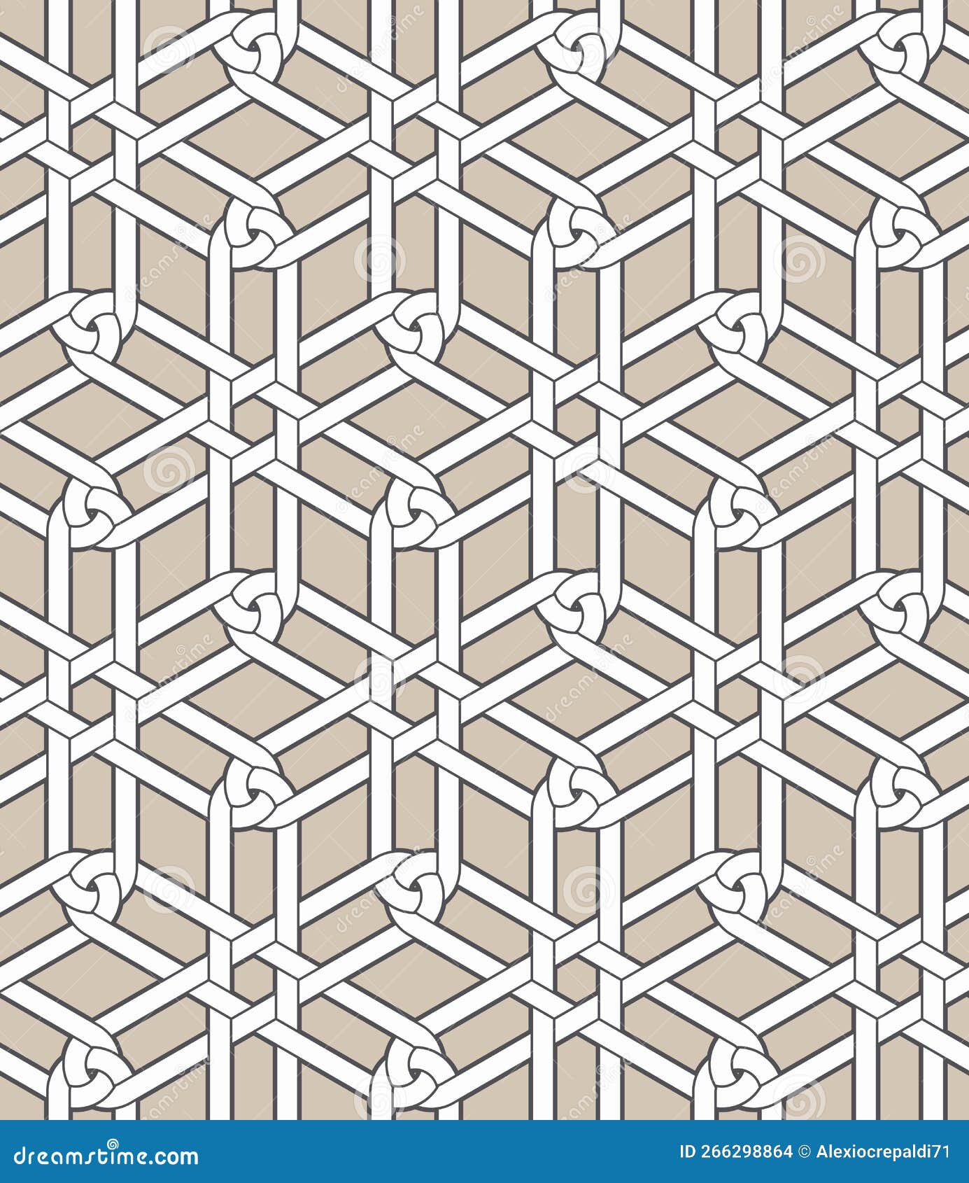 Seamless Geometric Pattern. Chained Abstract Stars in Chinese Knot ...