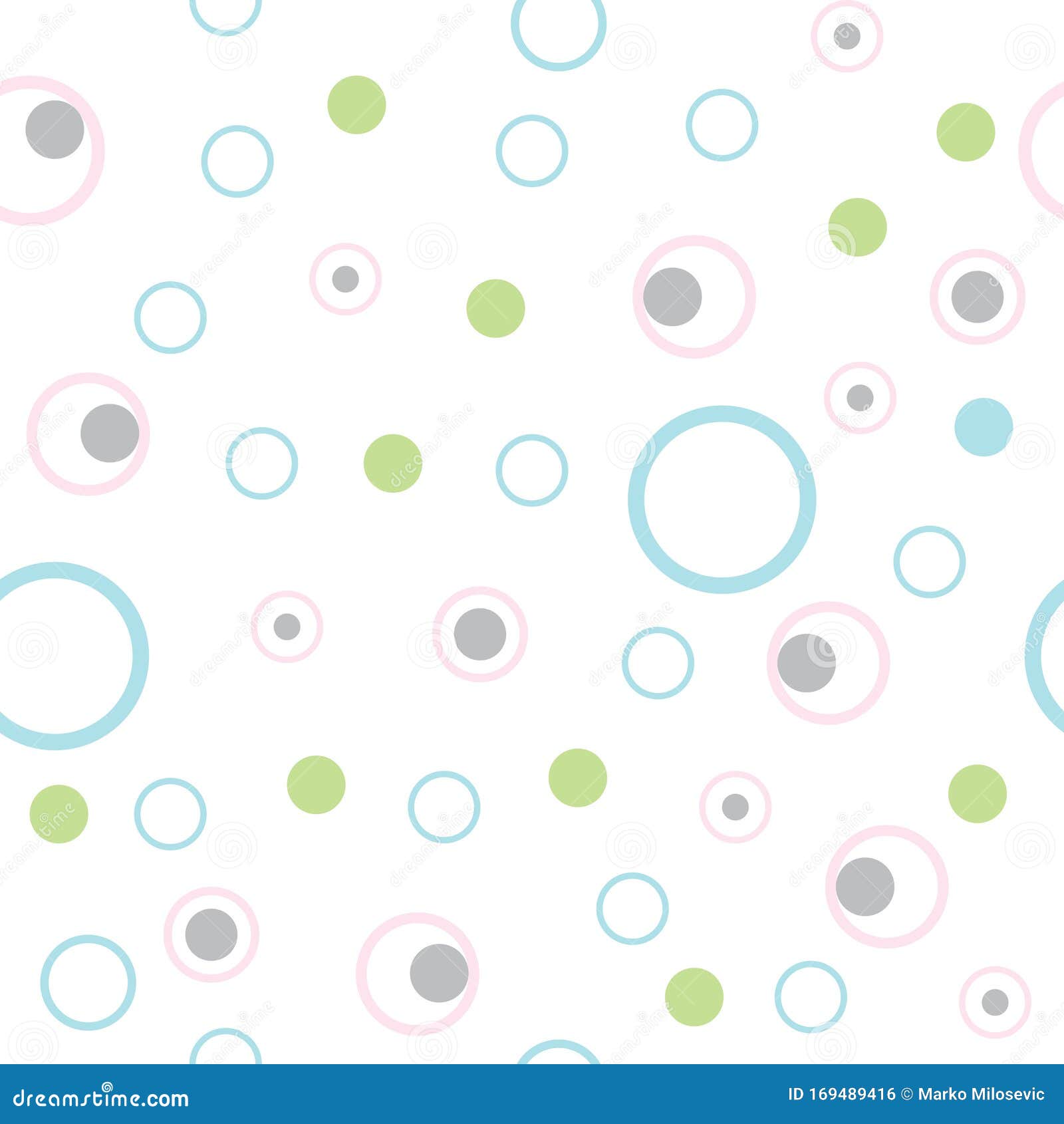 Seamless Geometric Pattern with Circle Stock Vector - Illustration of ...