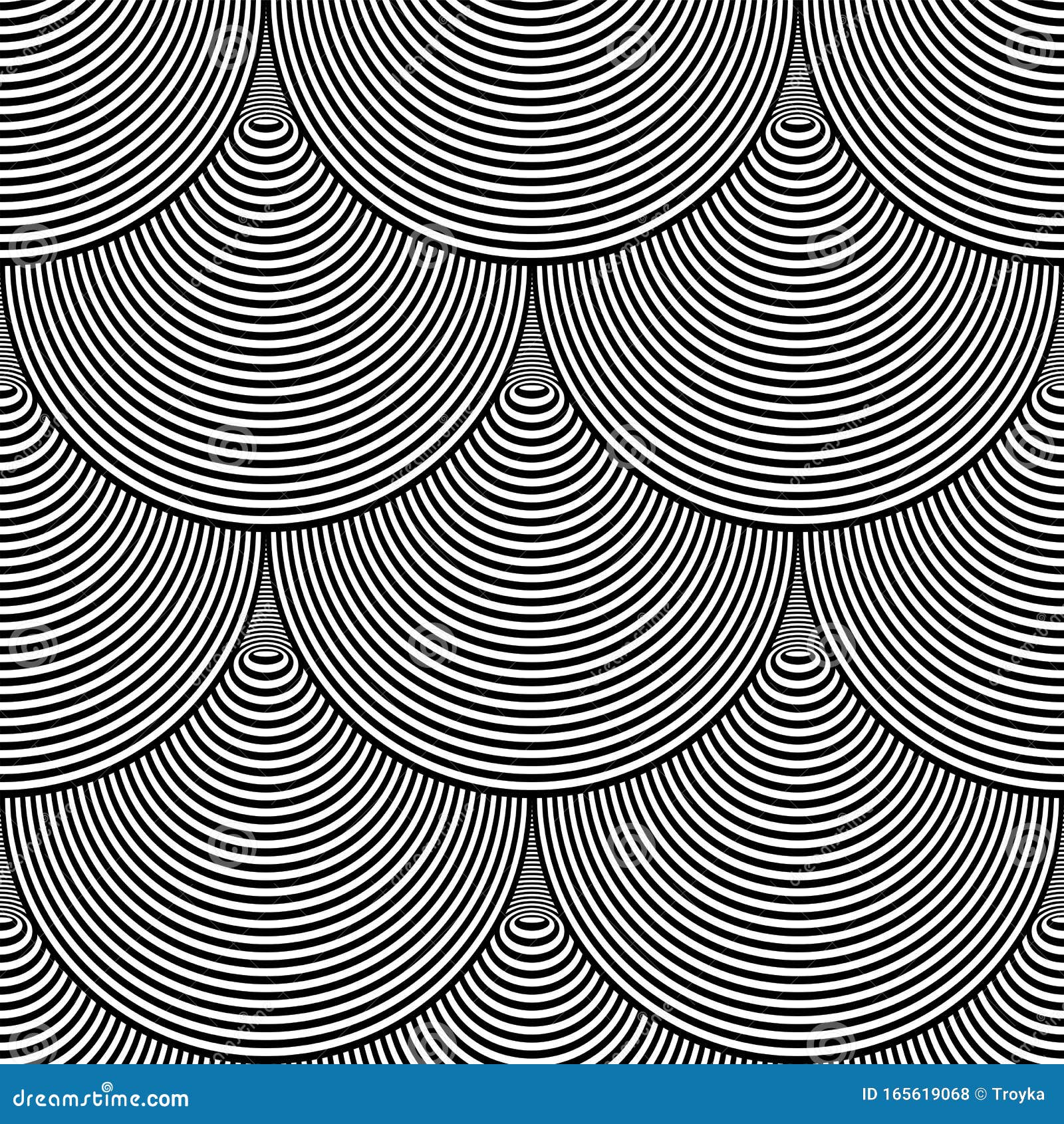 Seamless Geometric Pattern. Circle Lines Texture Stock Vector ...