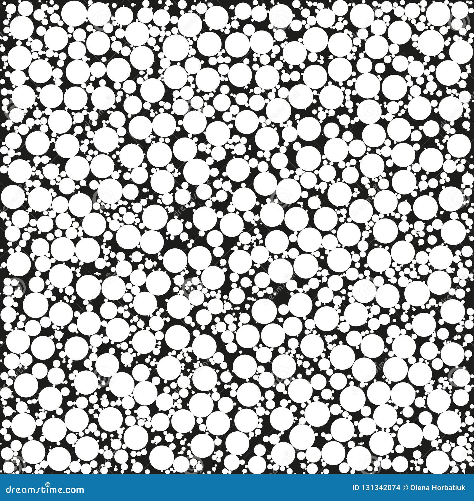 Seamless Geometric Pattern with Circles. Simple Background with Black ...