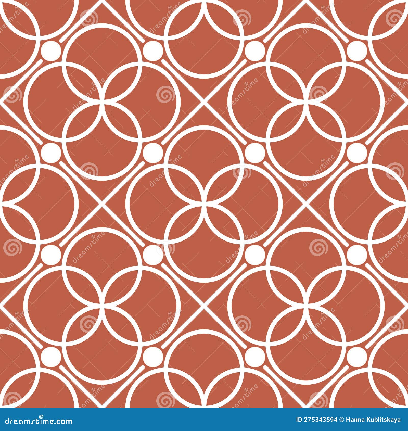 Seamless Geometric Pattern with Circles. Vector Art Stock Vector ...