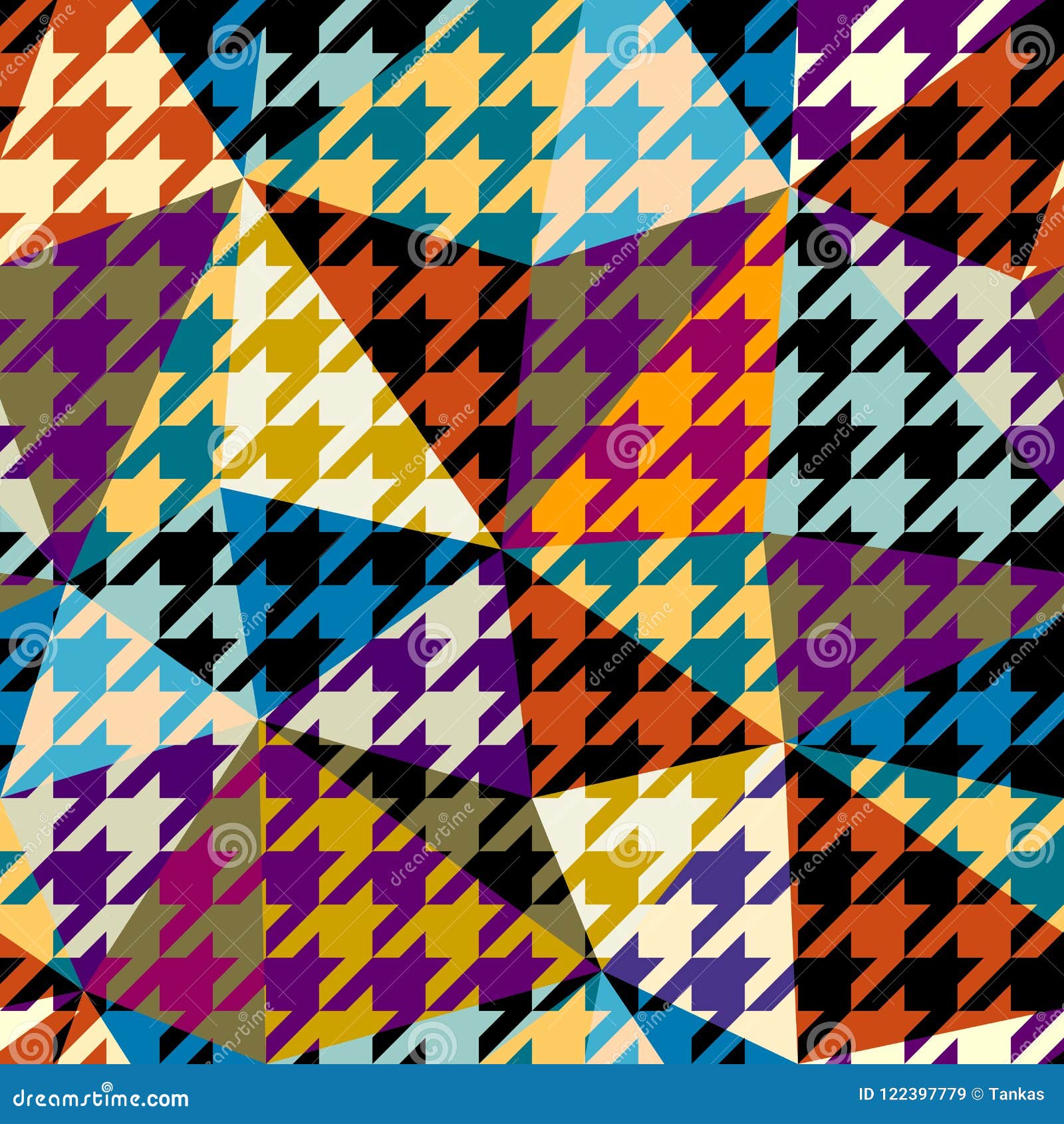 Seamless Hounds-tooth Pattern Stock Vector - Illustration of fashion ...