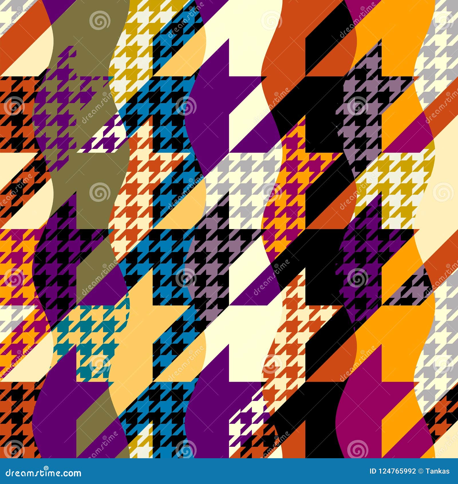 Seamless Hounds-tooth Pattern Vector Illustration. Stock Vector ...