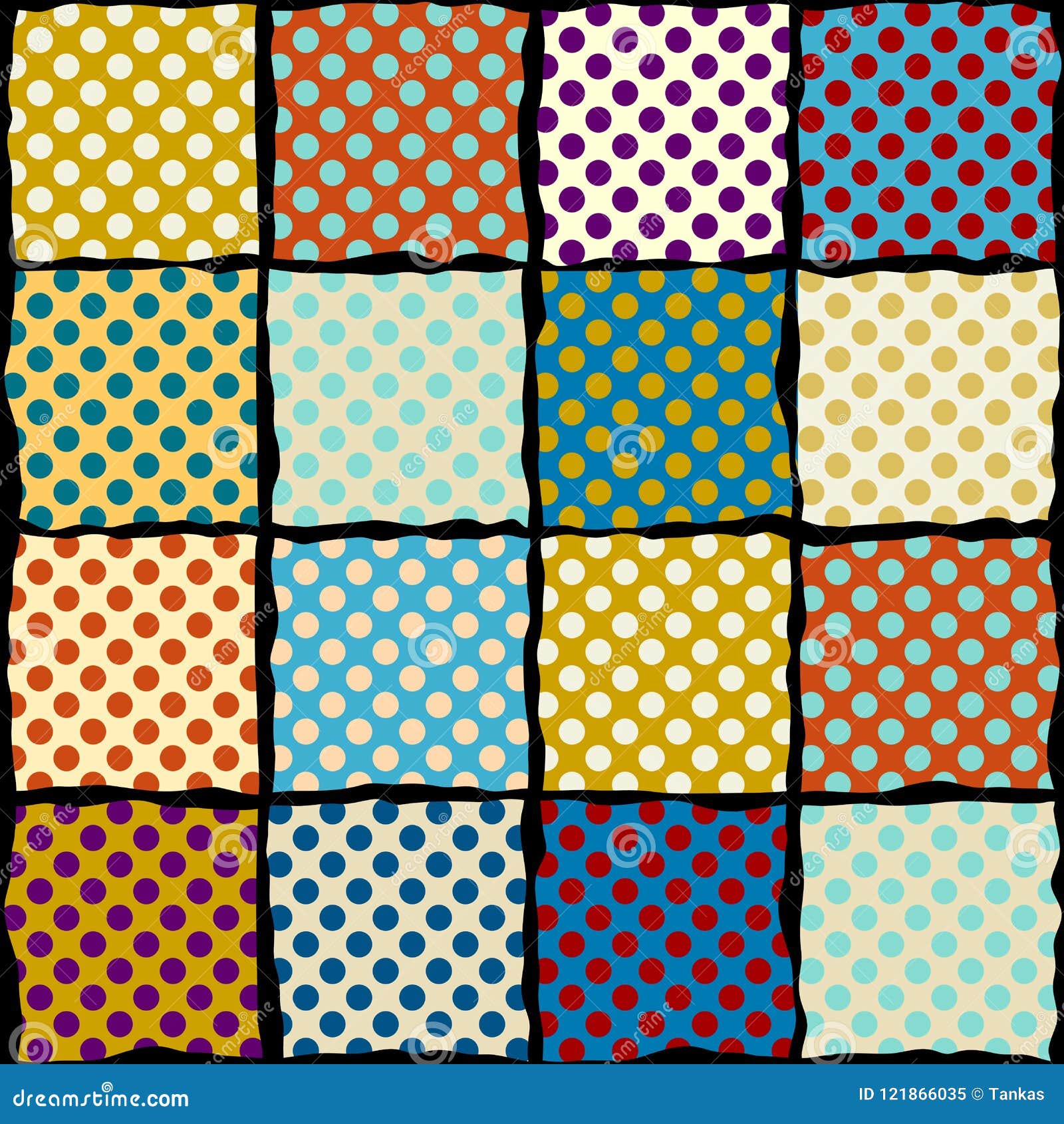 Seamless polka dot pattern stock vector. Illustration of repeating ...
