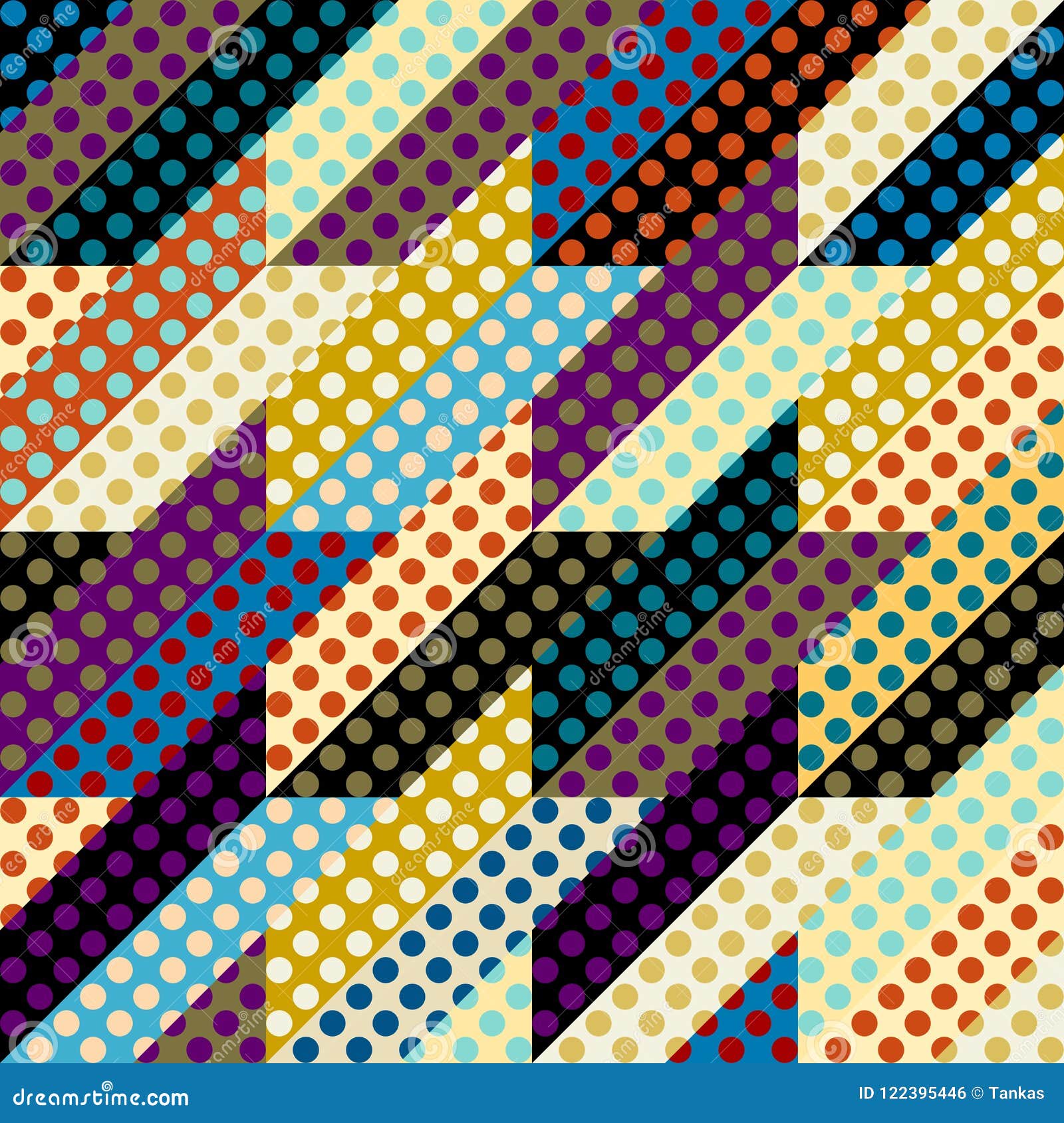 Seamless polka dot pattern stock vector. Illustration of needlework ...