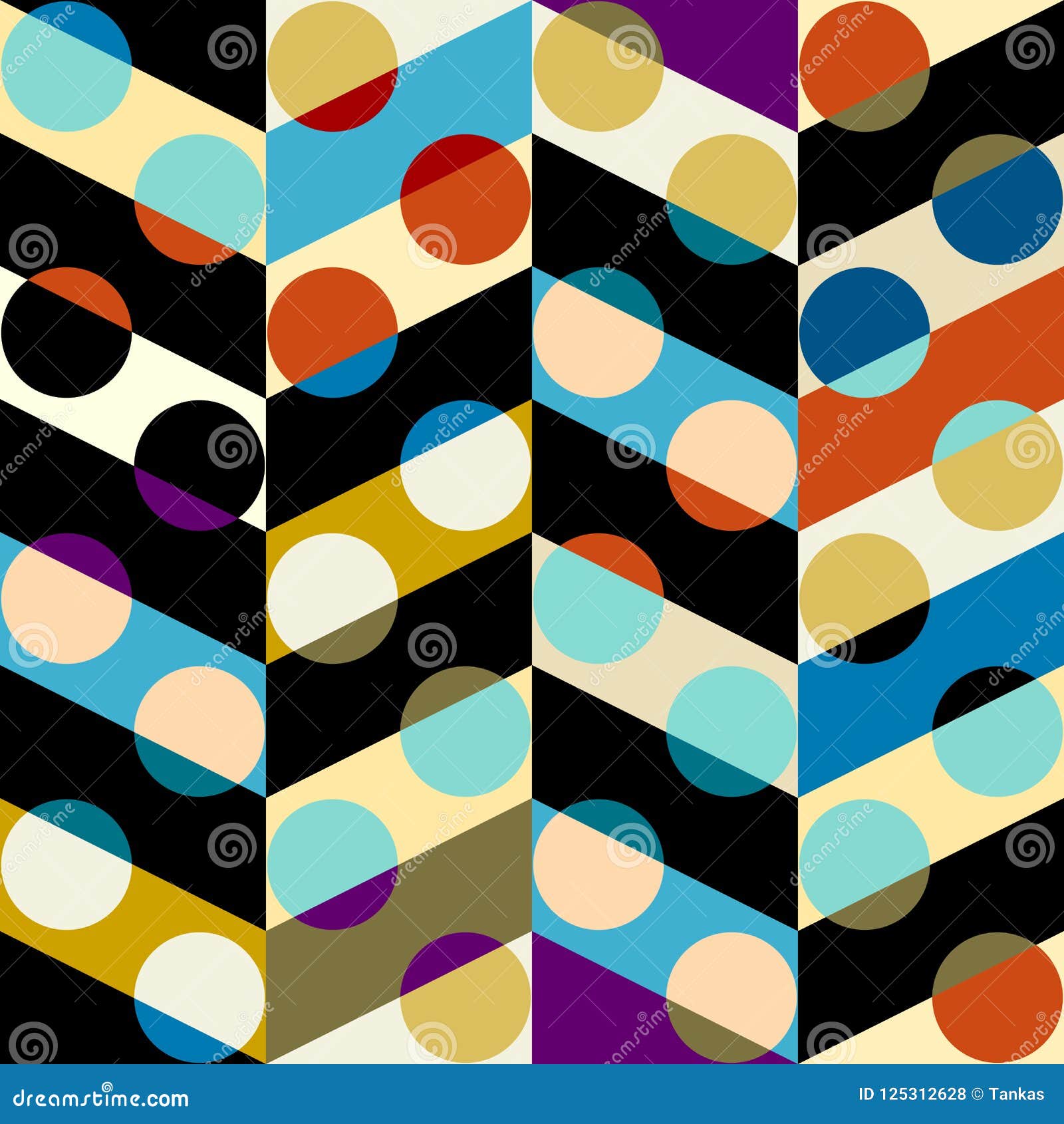 Seamless polka dot pattern stock vector. Illustration of chevron ...