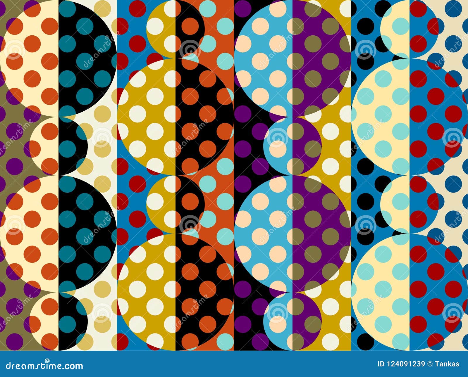 Seamless Polka Dot Pattern Vector Illustration. Stock Vector ...