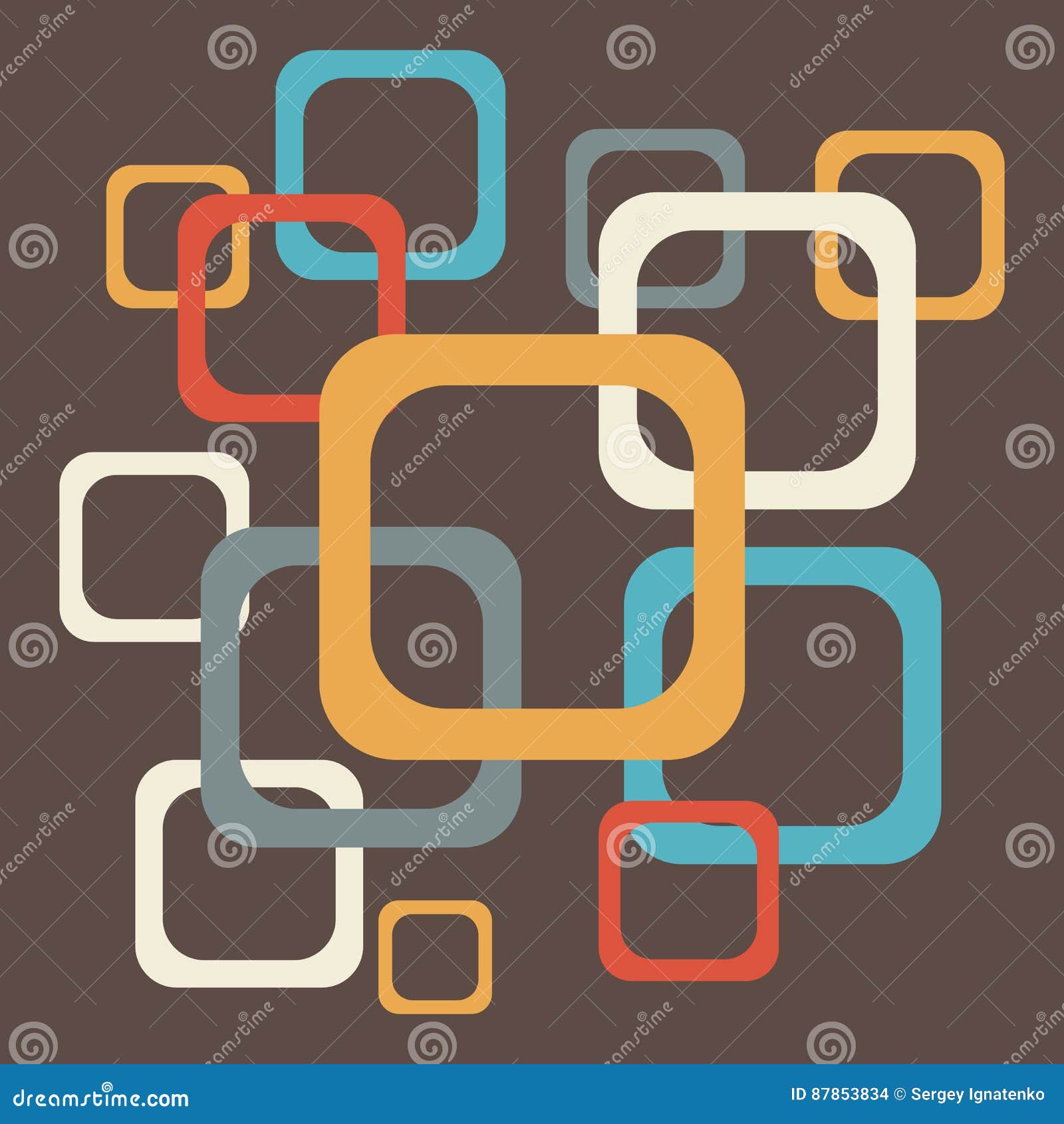 Seamless Geometric Pattern with Colored Frames. Vector Stock Vector ...