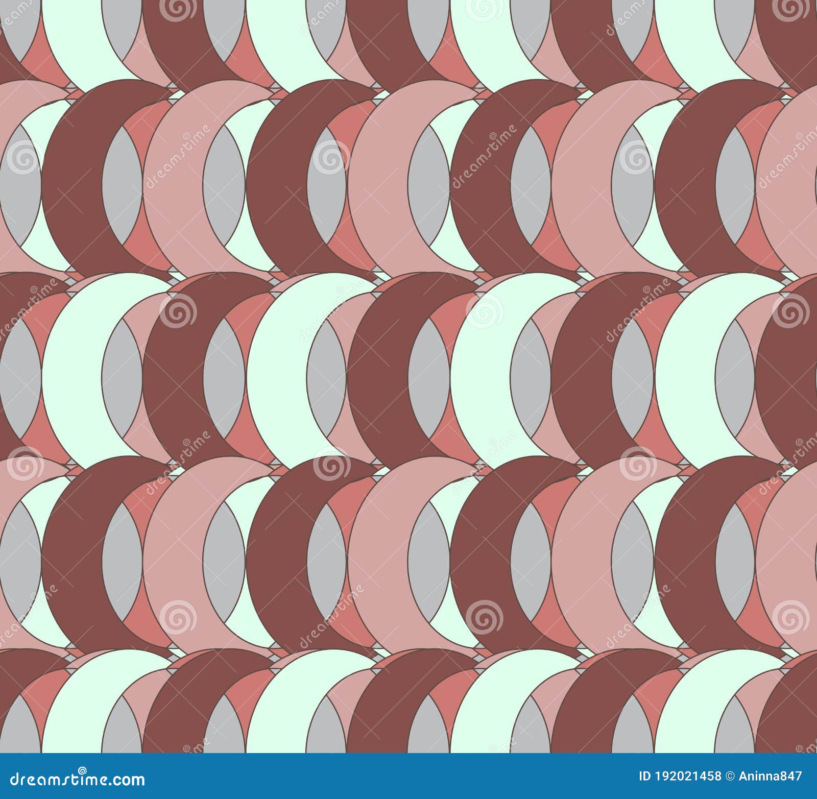 Seamless Geometric Pattern with Colorful Intersecting Rings Stock ...