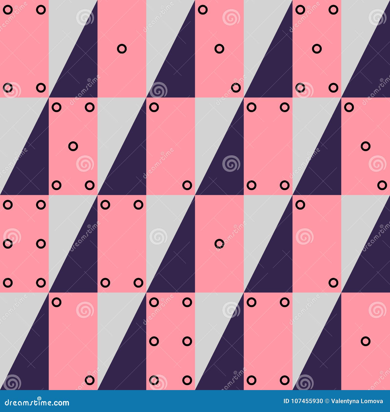 Seamless Geometric Pattern with Rectangle As Dominoes and Triangle ...