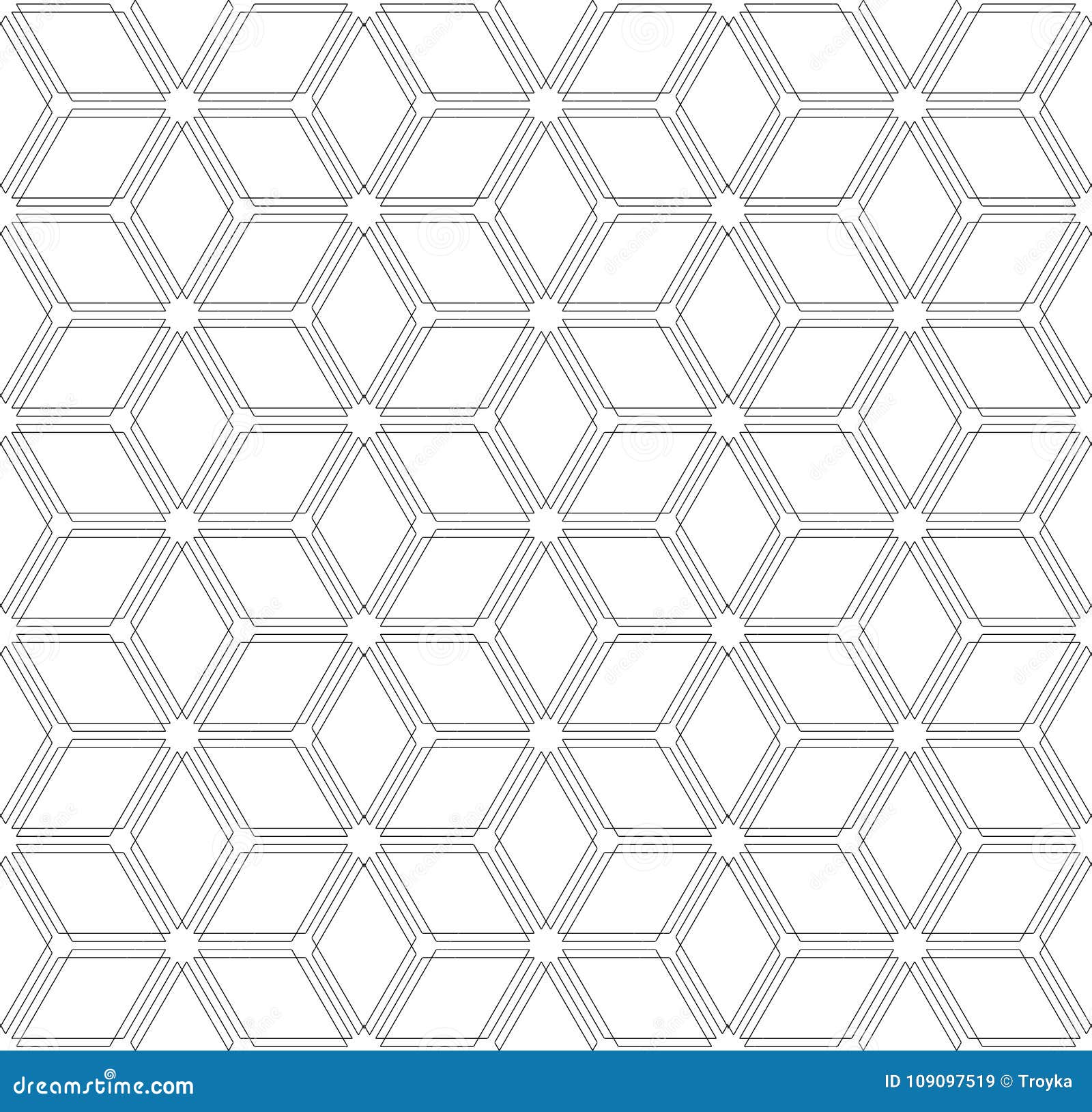 Seamless Geometric Pattern. 3D Illusion. Stock Vector - Illustration of ...