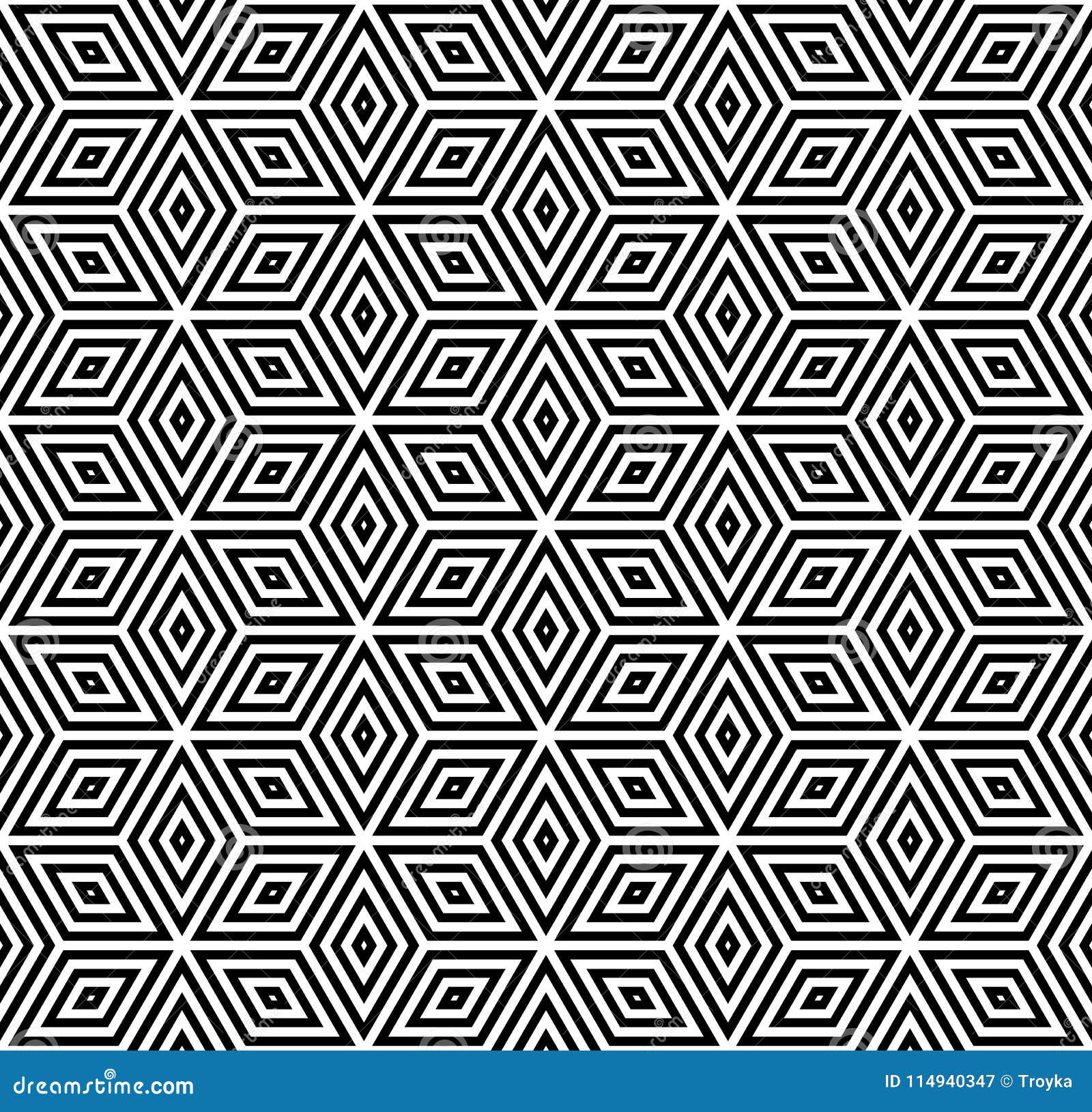 Seamless Geometric Pattern. 3D Illusion. Stock Vector - Illustration of ...