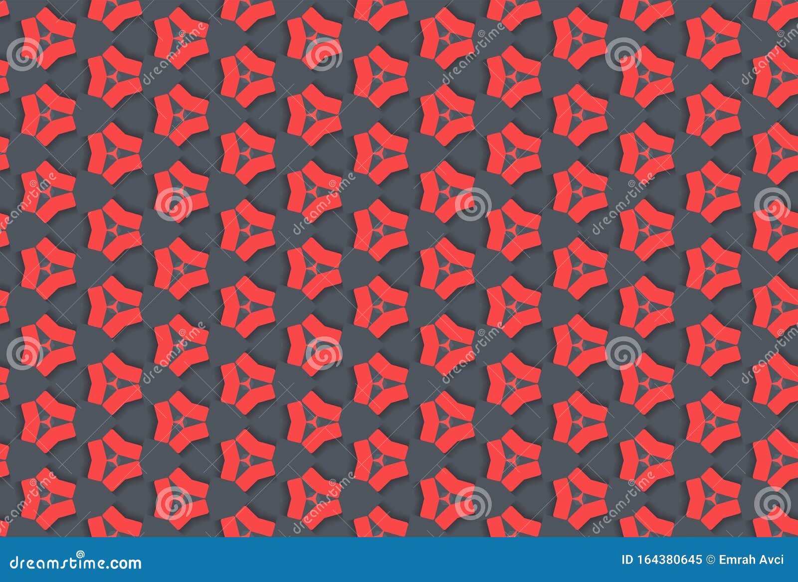 Seamless Geometric Pattern Design Illustration. in Red, Black Colors ...