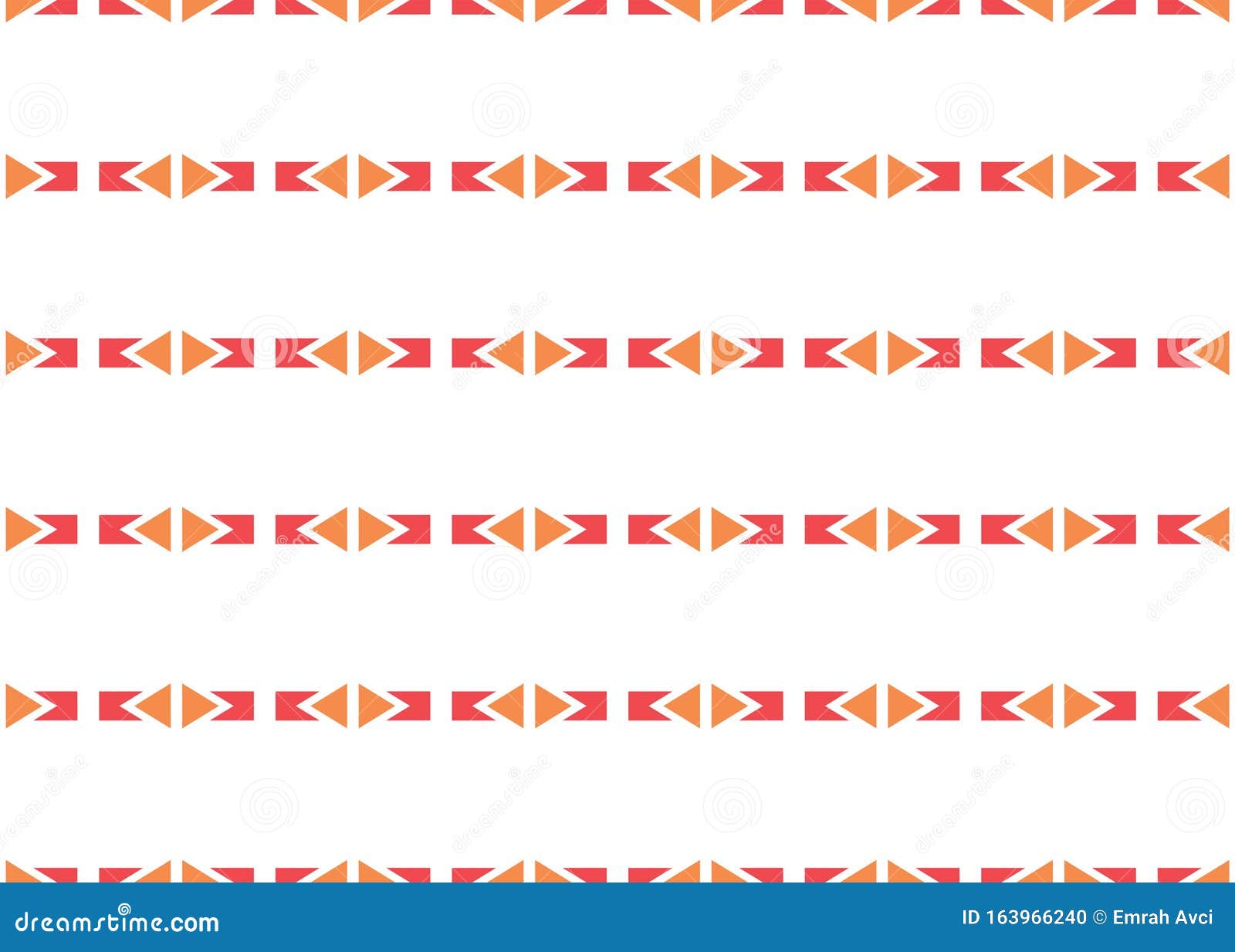 Seamless Geometric Pattern Design Illustration. in Red, Orange Colors ...