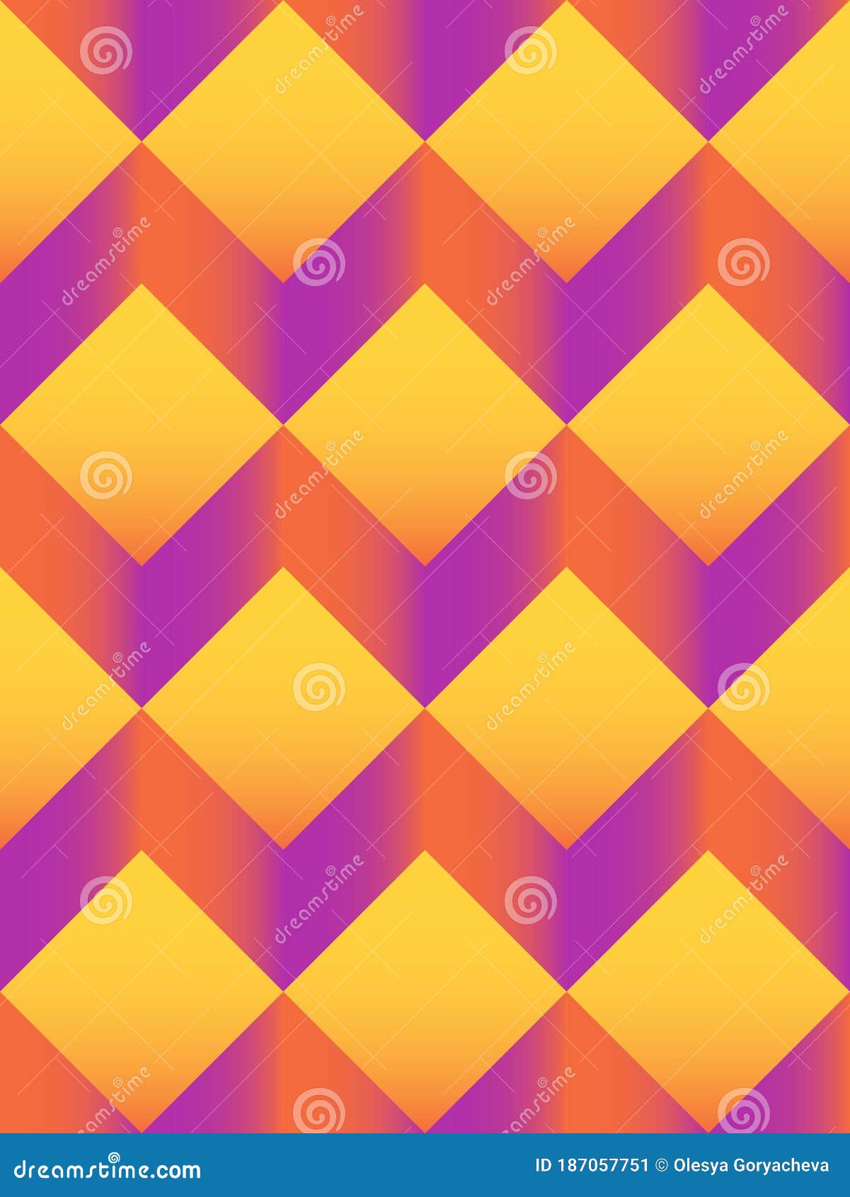 Seamless Geometric Pattern with Diamonds and Zigzag Waves Stock Vector ...