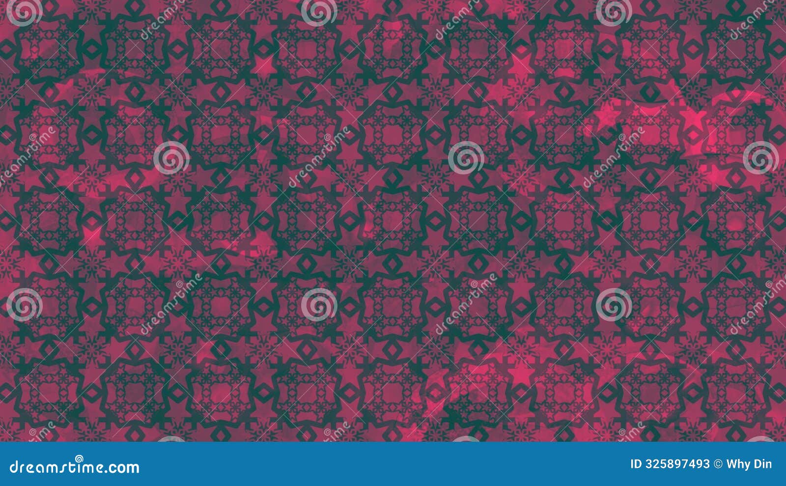 A Seamless Geometric Pattern Featuring Interlocking Hexagonal and Star ...
