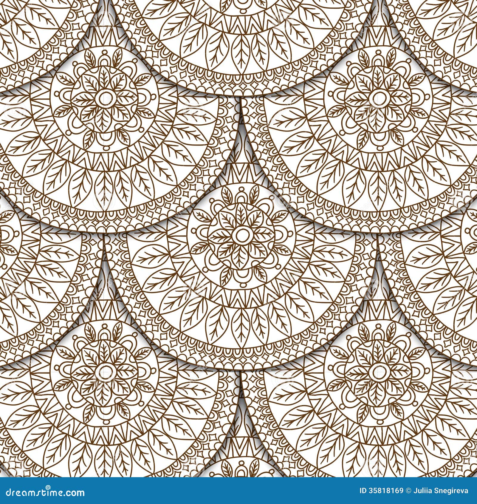 Seamless Geometric Pattern in Fish Scale Design. Stock Vector ...