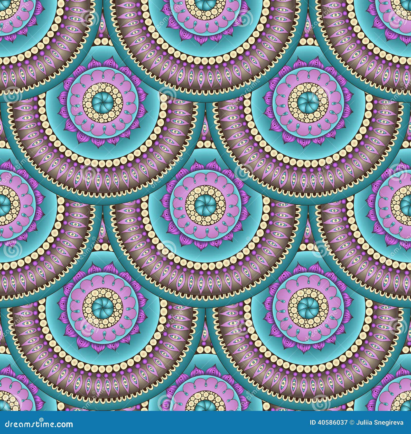 Seamless Geometric Pattern in Fish Scale Design. Stock Vector ...