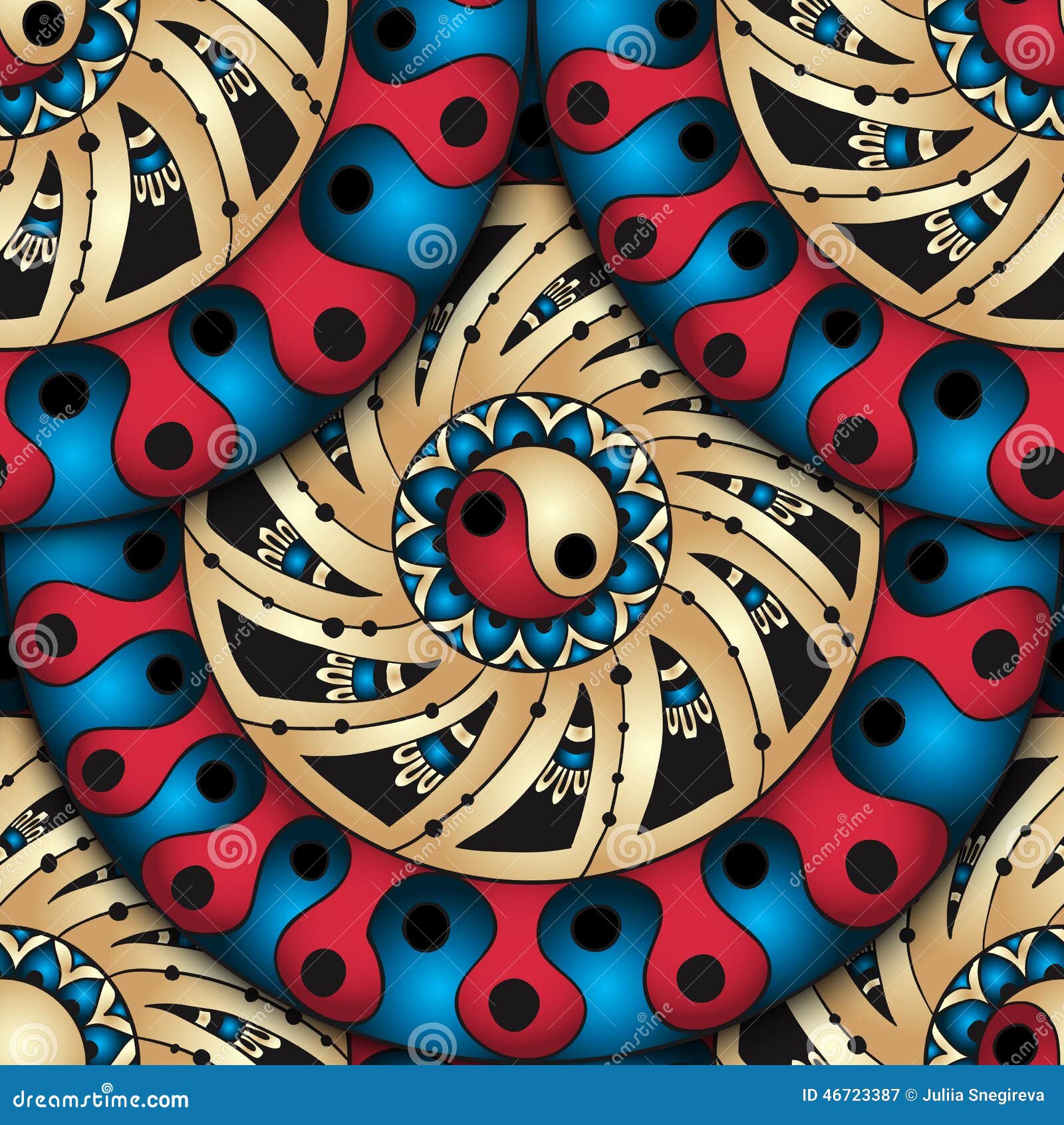 Seamless Geometric Pattern in Fish Scale Design. Stock Vector ...