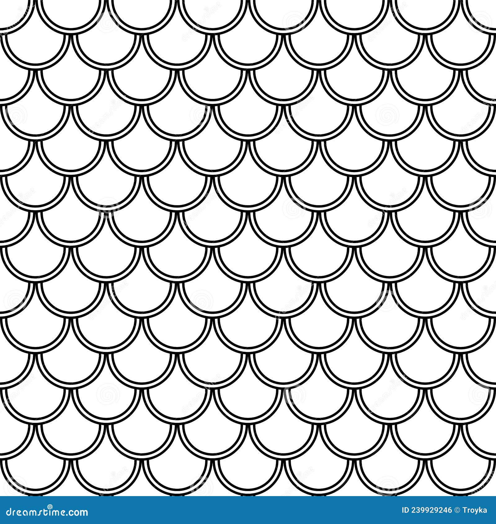 Seamless Geometric Pattern with Fish Scale Motif Stock Vector ...