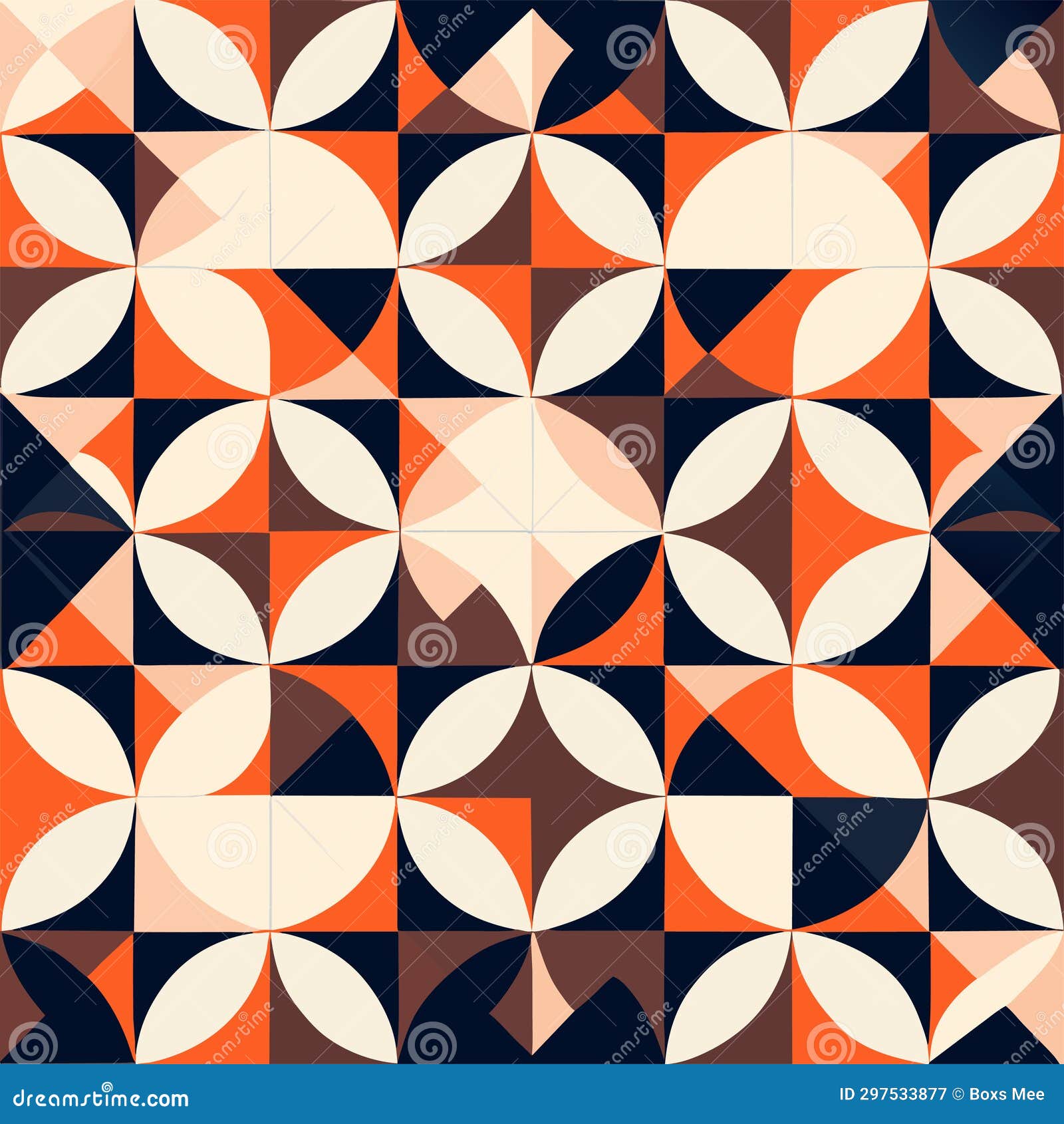Seamless Geometric Pattern in the Form of a Square Tile. Generative AI ...