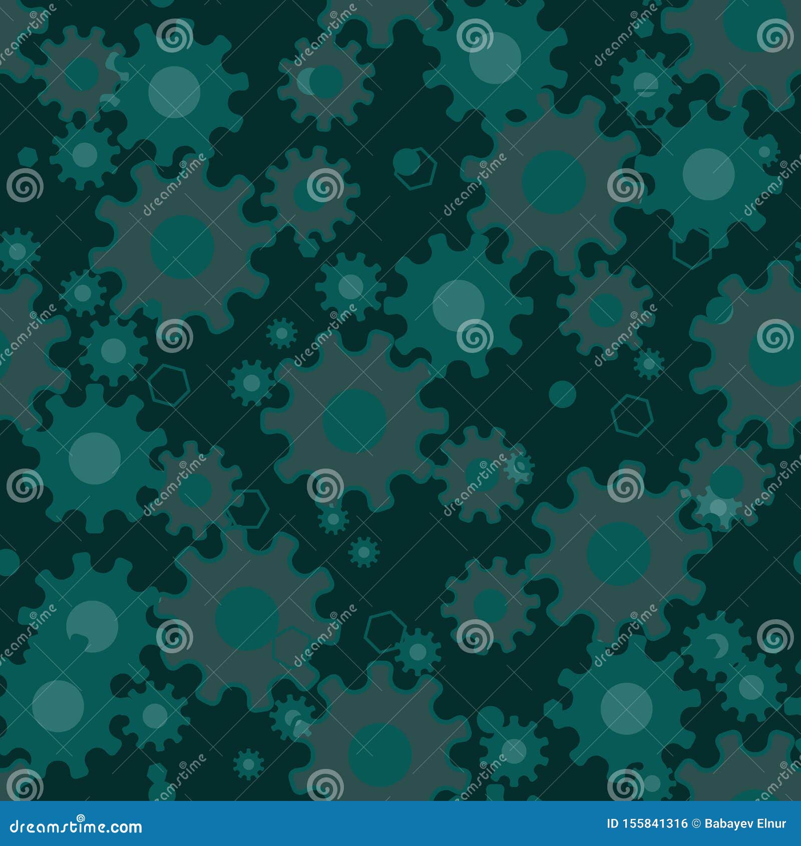 Seamless Geometric Pattern With Gears, Mechanical Background ... Seamless Geometric Pattern With Gears, Mechanical Background ...