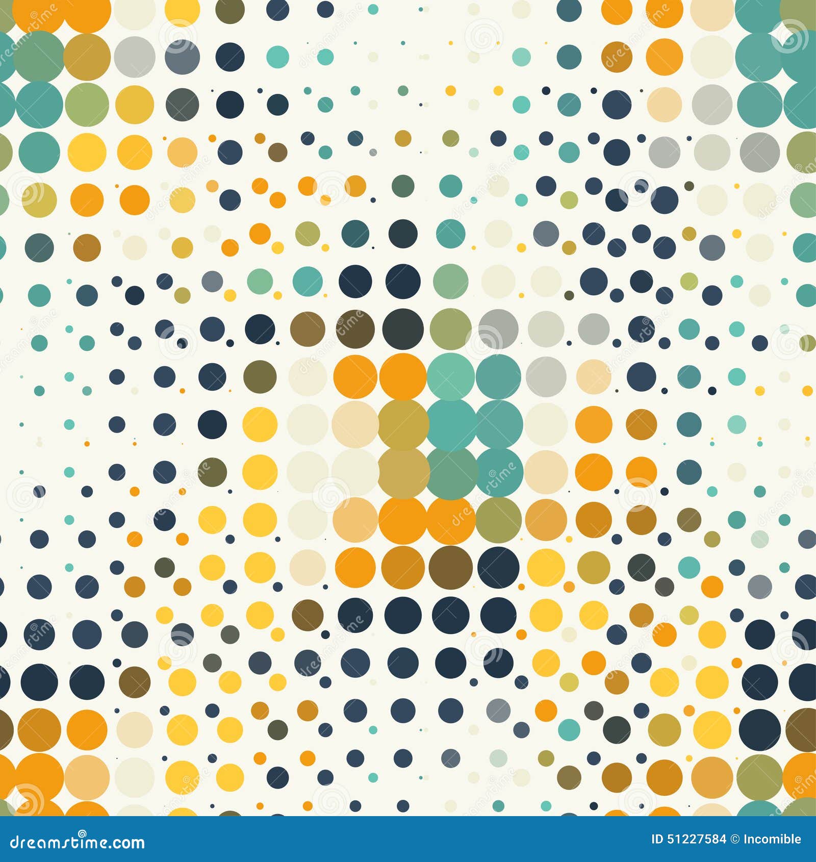 Seamless Geometric Pattern of Halftone Dots in Stock Vector ...