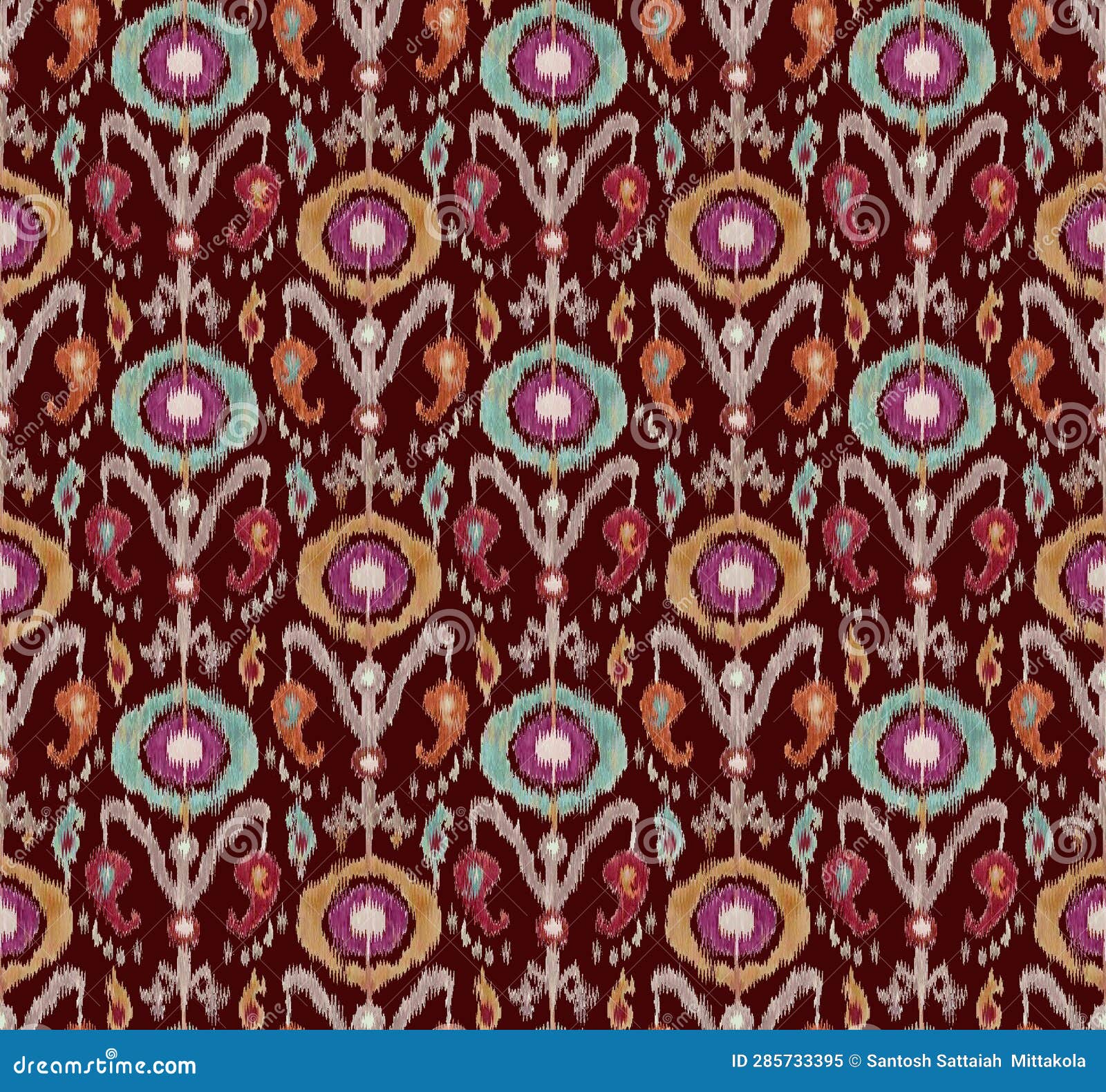 Seamless Geometric Pattern Ikart Design Stock Illustration ...