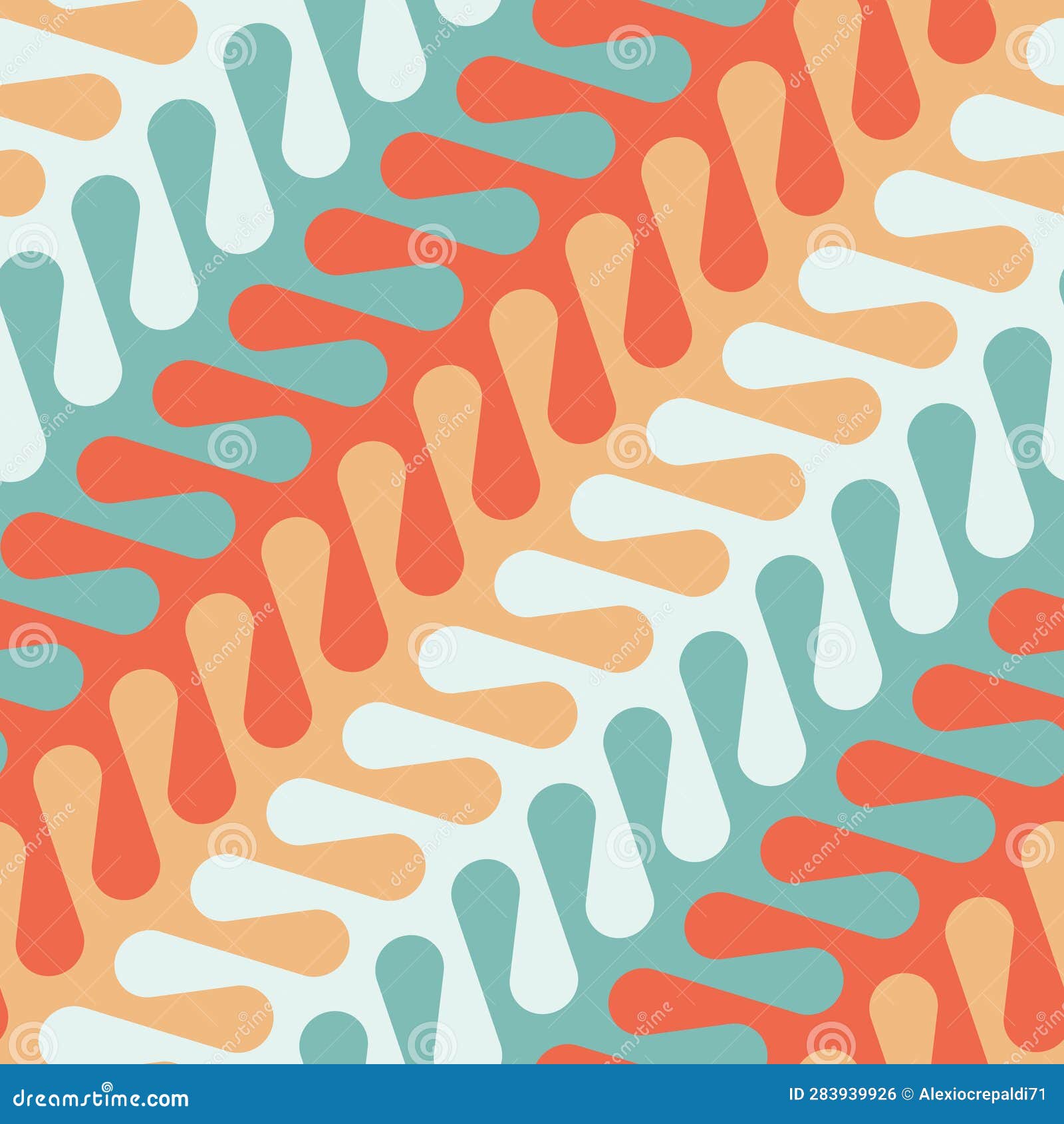 Seamless Geometric Pattern with Interlocking Diagonal Wavy Lines ...