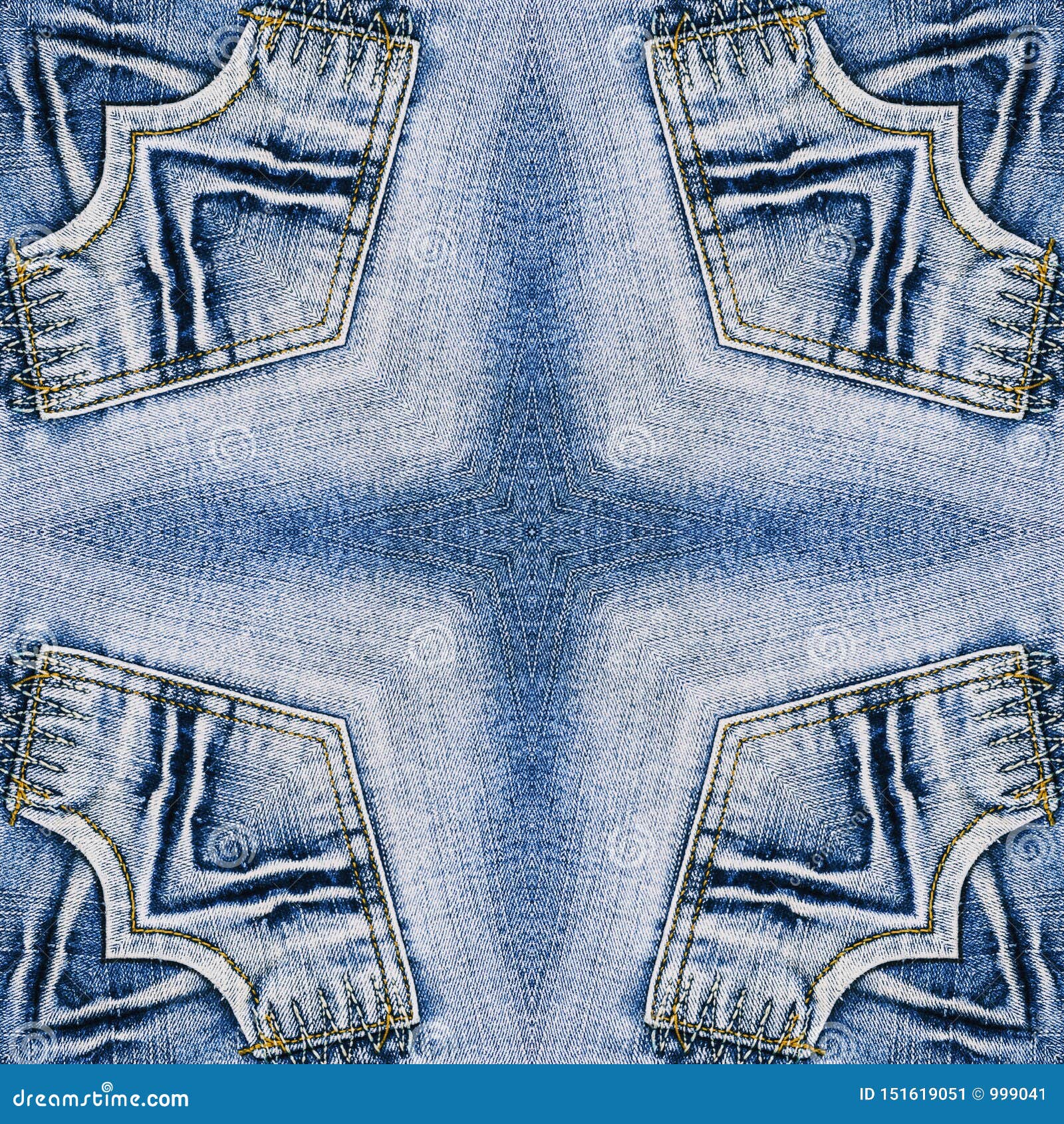 Seamless Geometric Pattern Blue Jeans Stock Image - Image of texture ...