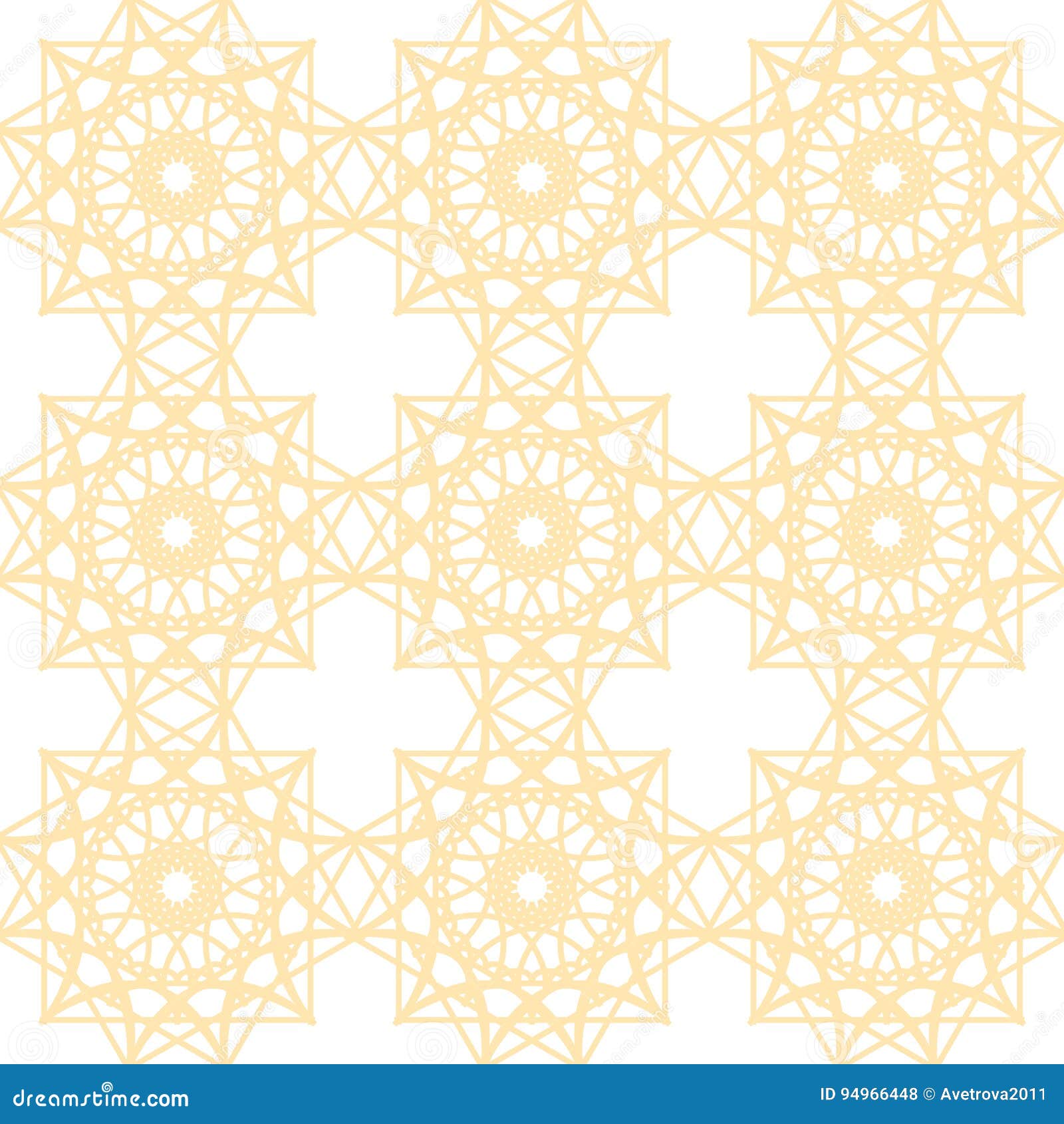 Seamless Geometric Pattern in Light Yellow and White Color. Intricate ...