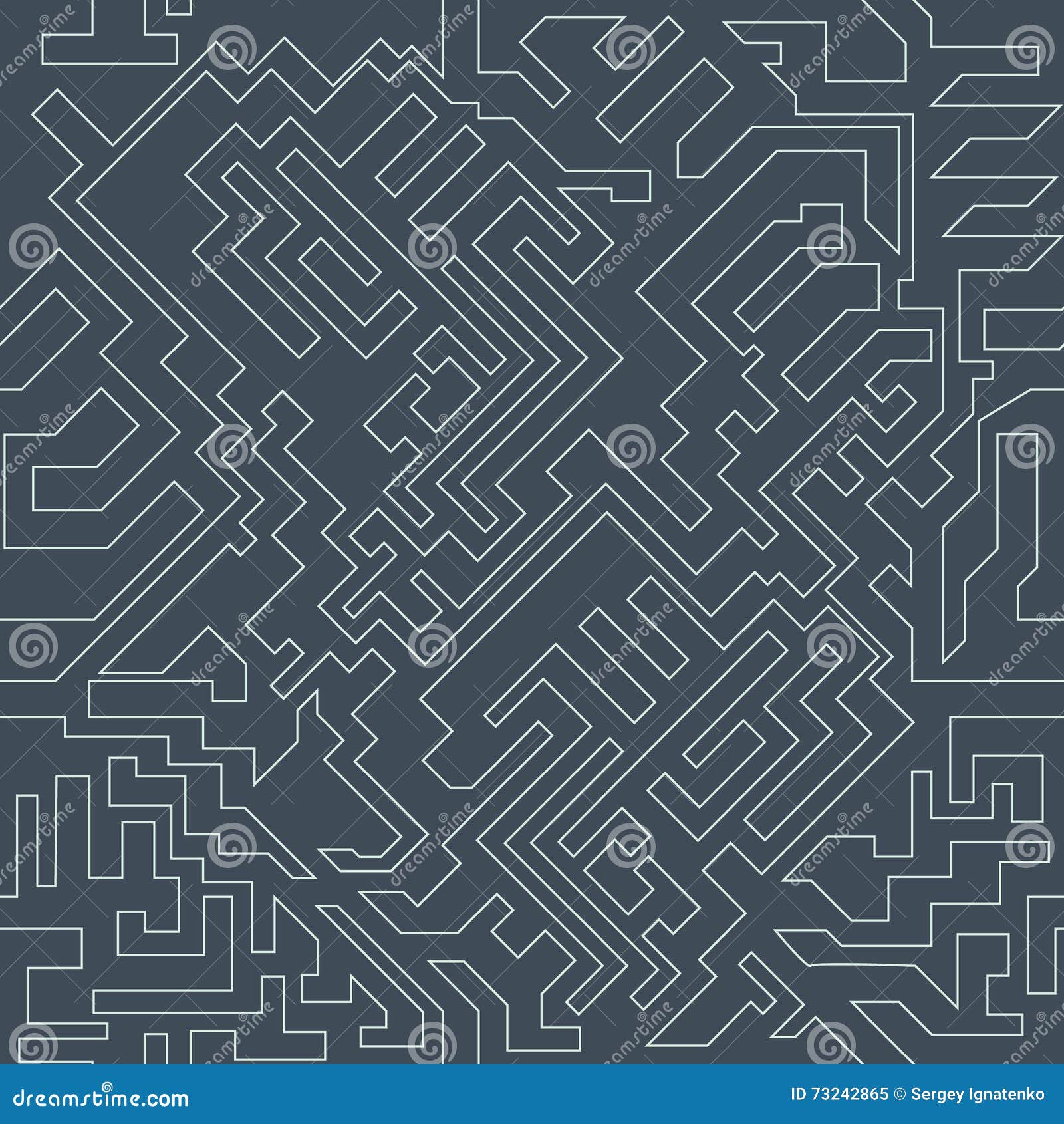 Seamless Geometric Pattern with Lines and Corners. Stock Vector ...