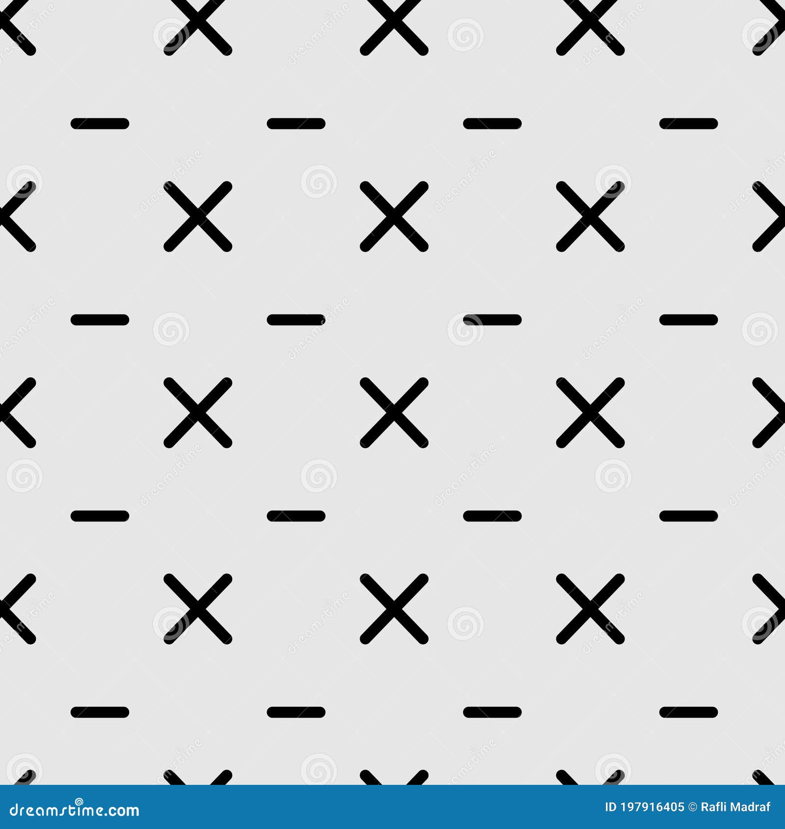 Seamless Geometric Pattern of X Marks and Stripes Stock Vector ...