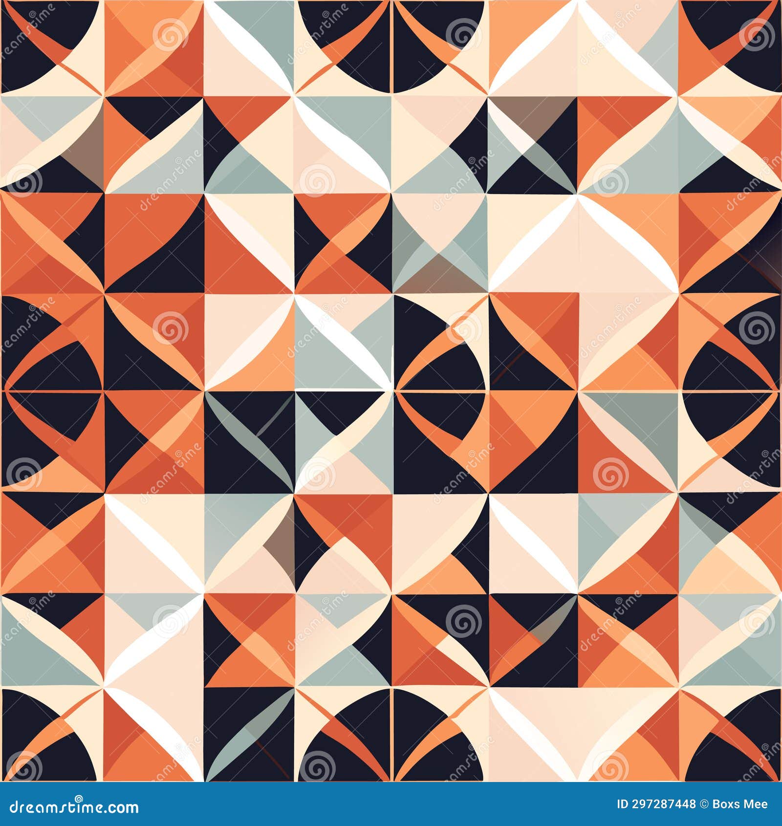 Seamless Geometric Pattern. Mosaic Texture. Vector Illustration Stock ...