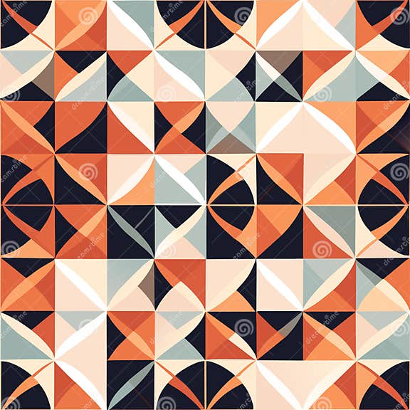 Seamless Geometric Pattern. Mosaic Texture. Vector Illustration Stock ...