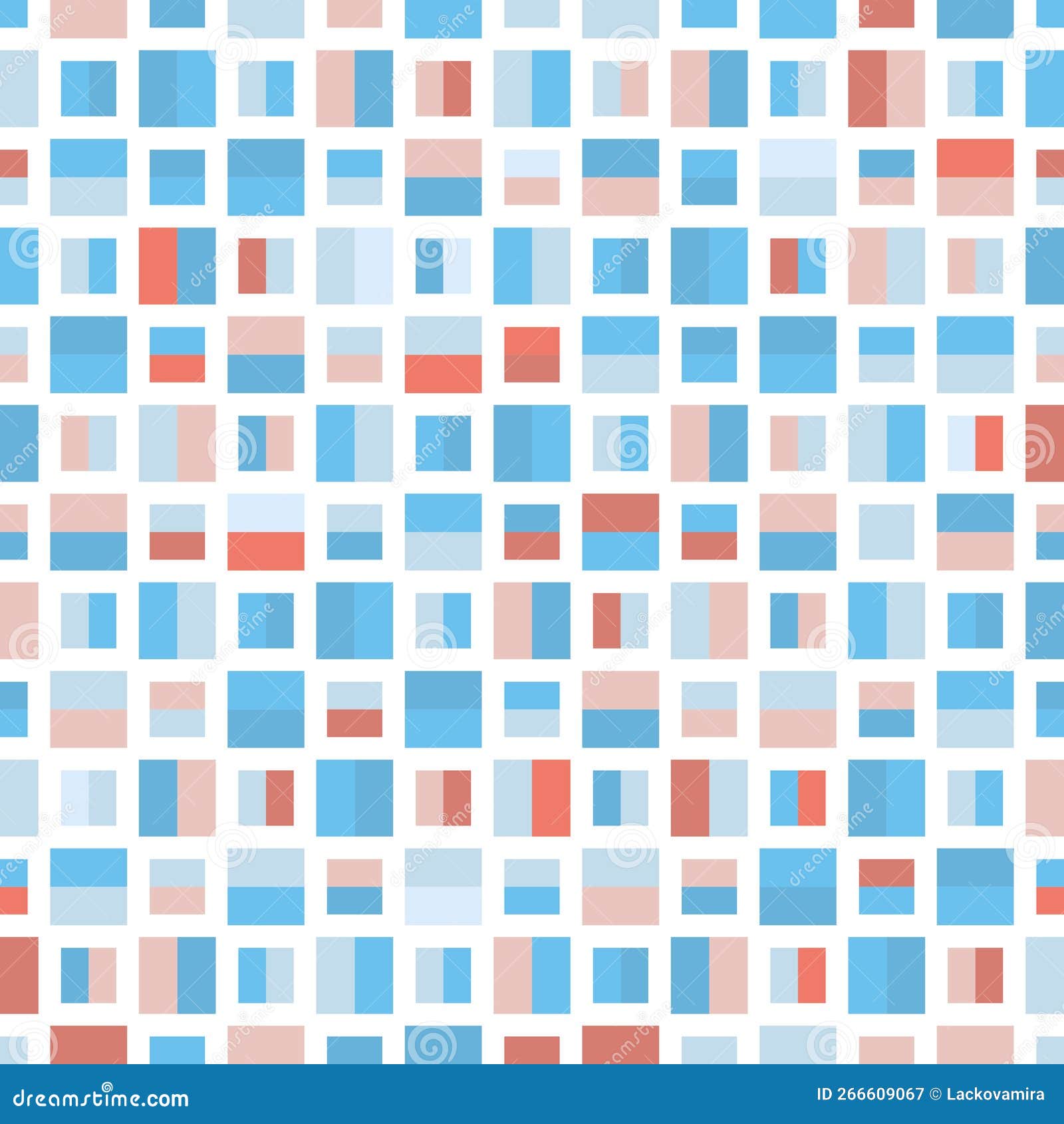 Seamless Geometric Pattern of Multi-coloured Squares on White ...