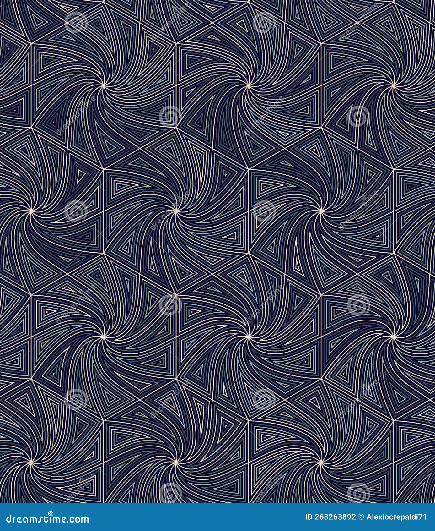 Seamless Geometric Pattern with Multicolored Outlined Triangles ...