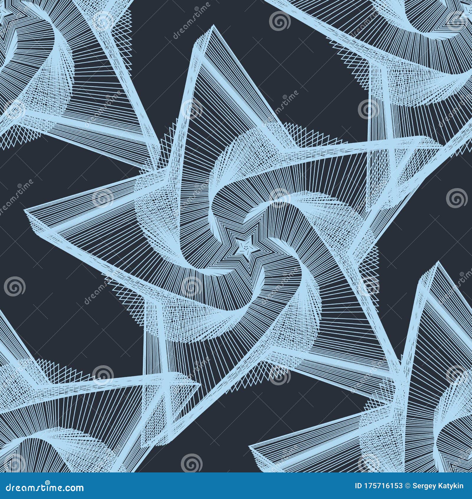 Seamless Geometric Pattern in Op Art Design. Vector Art. Stock Vector ...