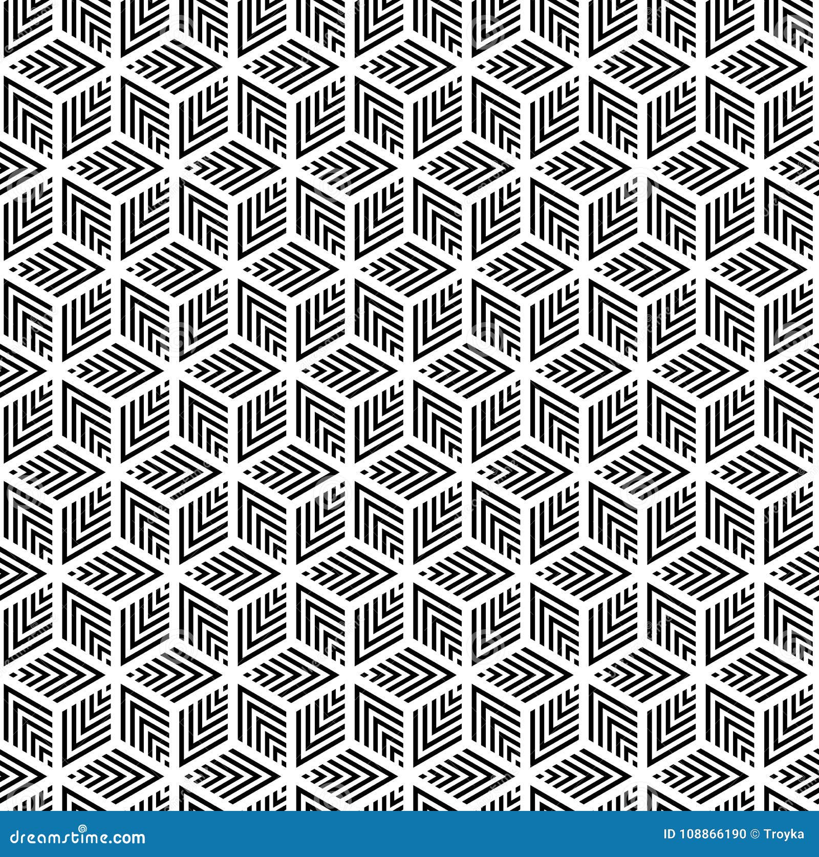 Seamless Geometric Pattern in Op Art Design. Stock Vector ...