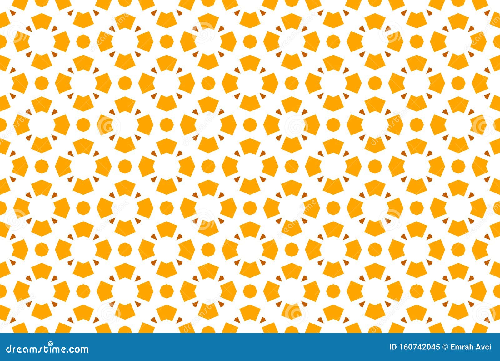 Seamless Geometric Pattern. Orange Colors on White Background Stock ...