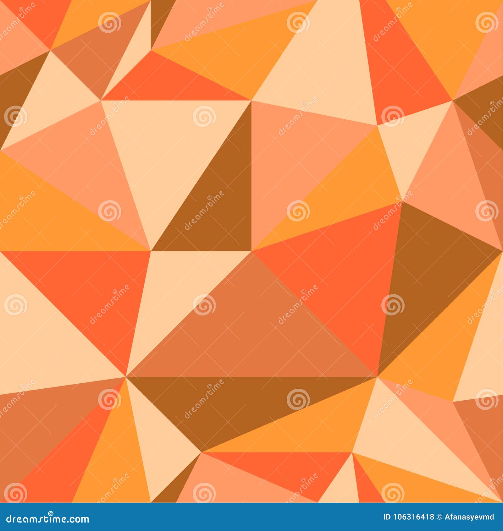 Seamless Geometric Pattern. the Orange Triangles. Large Colored ...