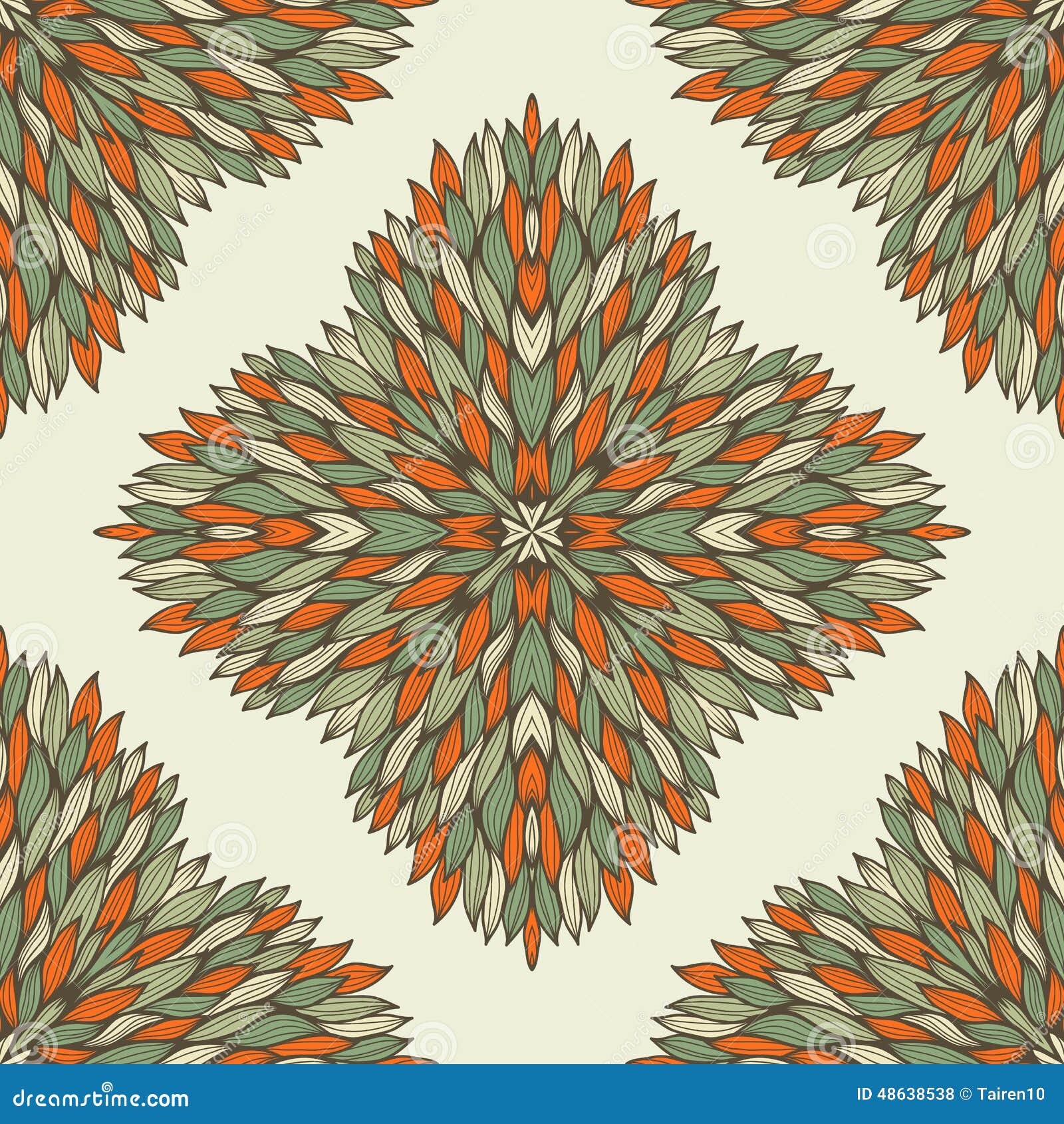 Seamless Geometric Pattern with Ornamental Rectangles Stock Vector ...