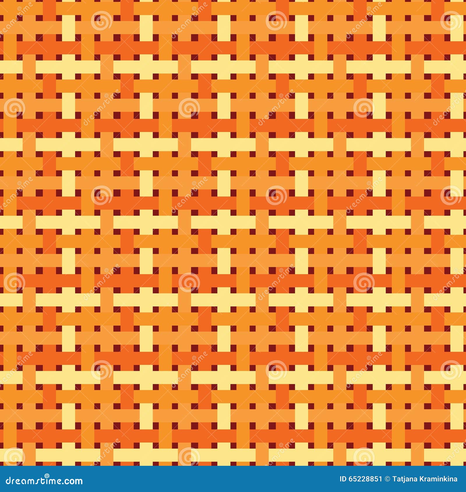 Seamless Geometric Pattern. Patchwork Texture in Warm, Bright, Orange ...