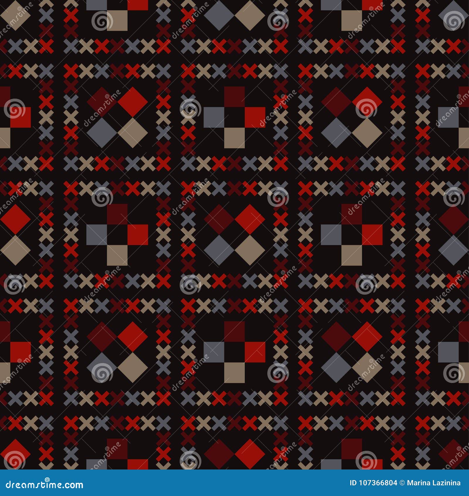 Seamless Geometric Pattern. Pattern of Quadrilaterals Stock ...