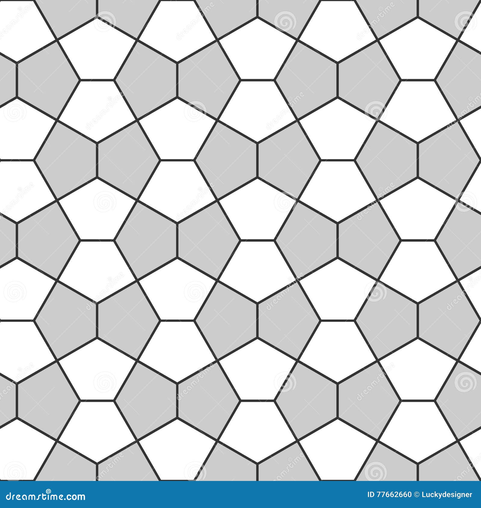 Seamless Geometric Pattern. Pentagonal Regular Tiled Ornament Stock ...