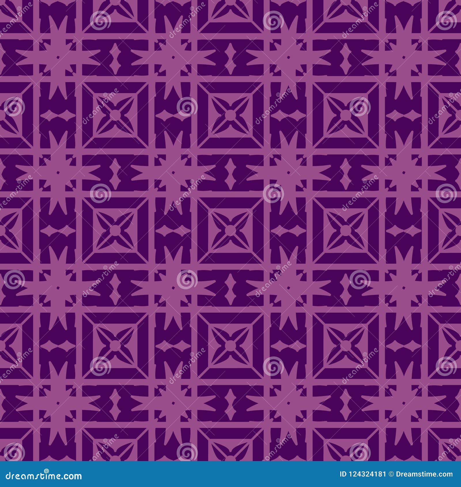 Seamless Geometric Pattern Pink Pattern on Purple Background. Stock ...