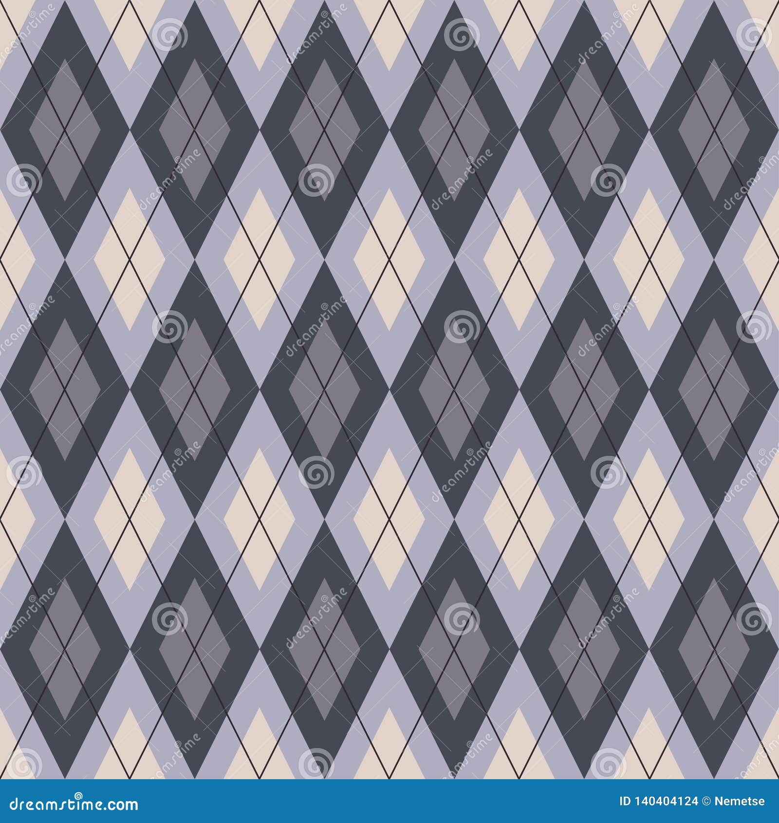 Seamless Geometric Pattern Plaid Cell Diagonal Rhombus Stock Vector ...