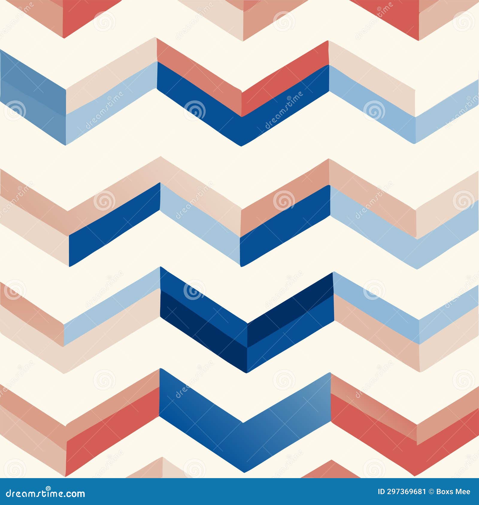 Seamless Geometric Pattern with Red, Blue and White Stripes. Vector ...