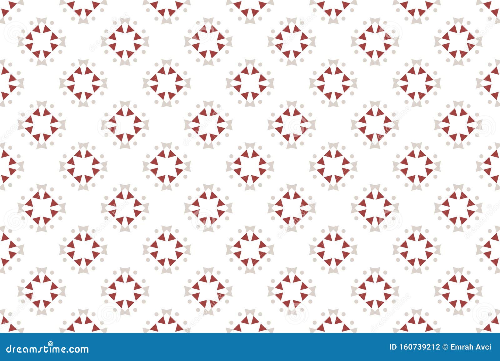 Seamless Geometric Pattern. Red, Brown Colors on White Background Stock ...
