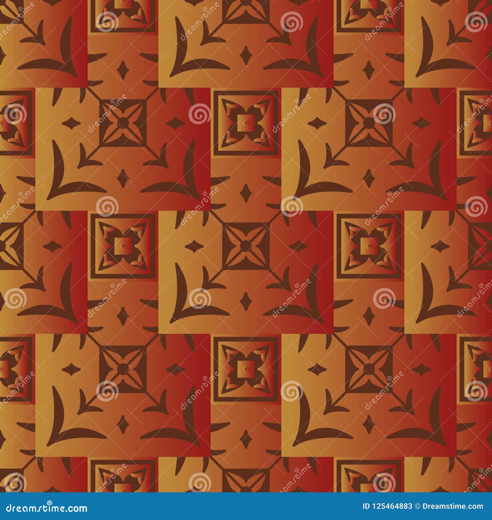 Seamless Geometric Pattern of Red and Yellow Squares with a Gradient ...